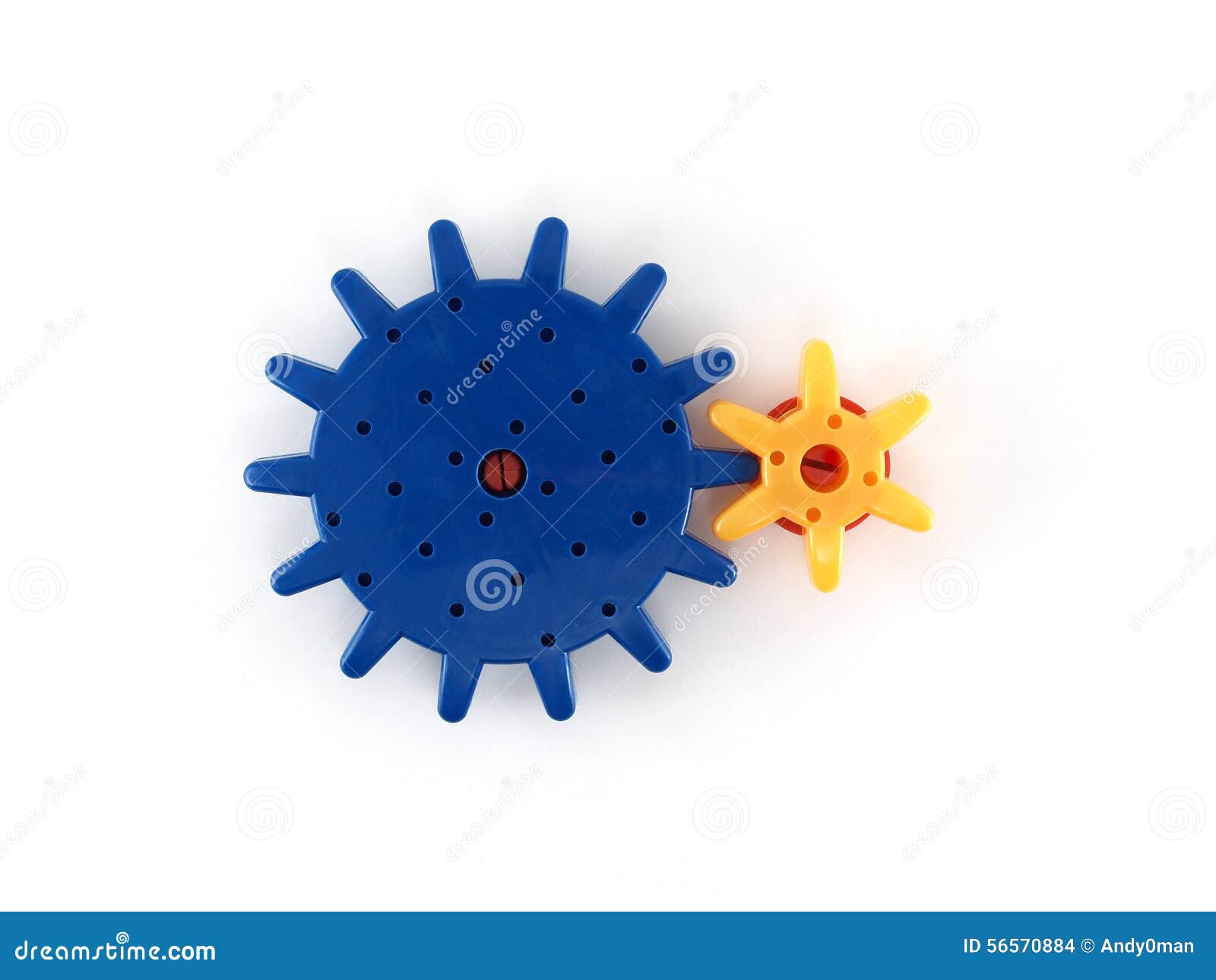 Connecting Colorful Plastic Gear Wheels (blue and Yellow Color ...