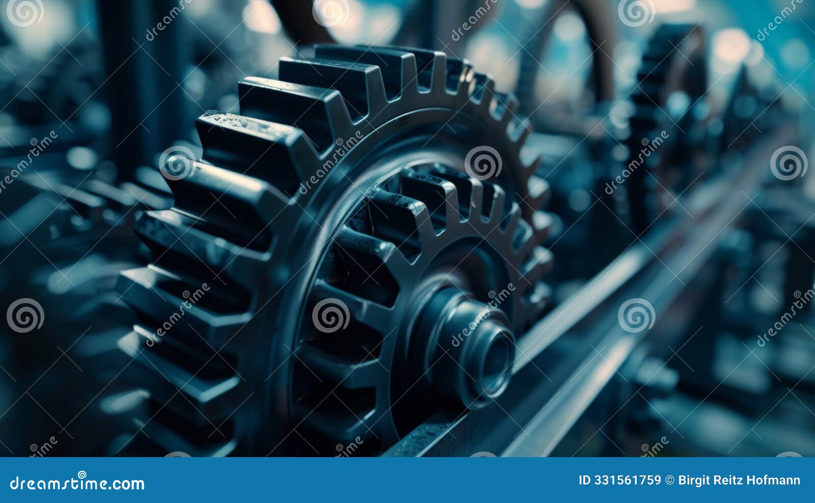 Plastic gear wheel turning stock illustration. Illustration of rotation ...