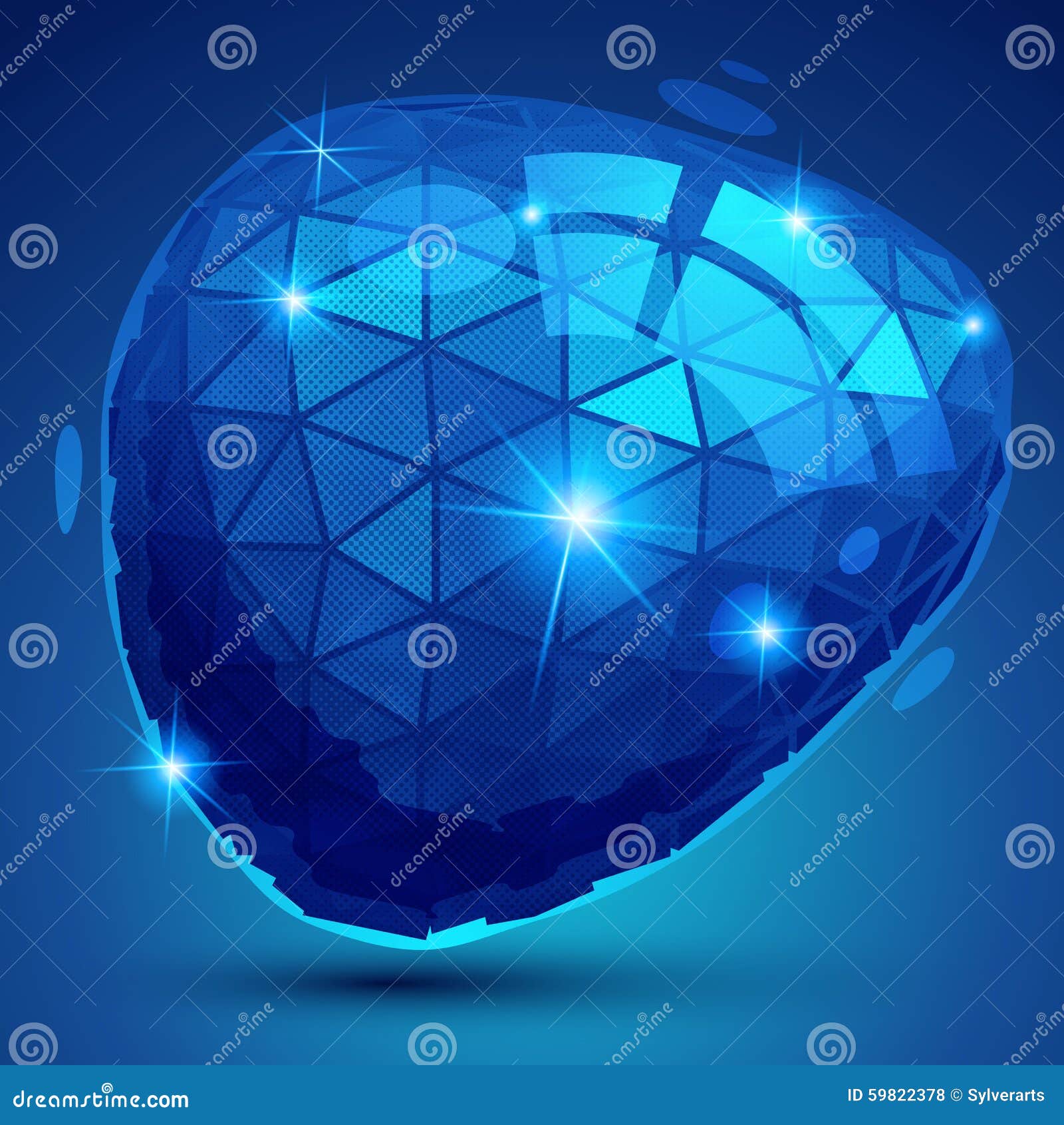 Plastic Grain Colorful Three-dimensional Geometric Object, Sparkling S ...