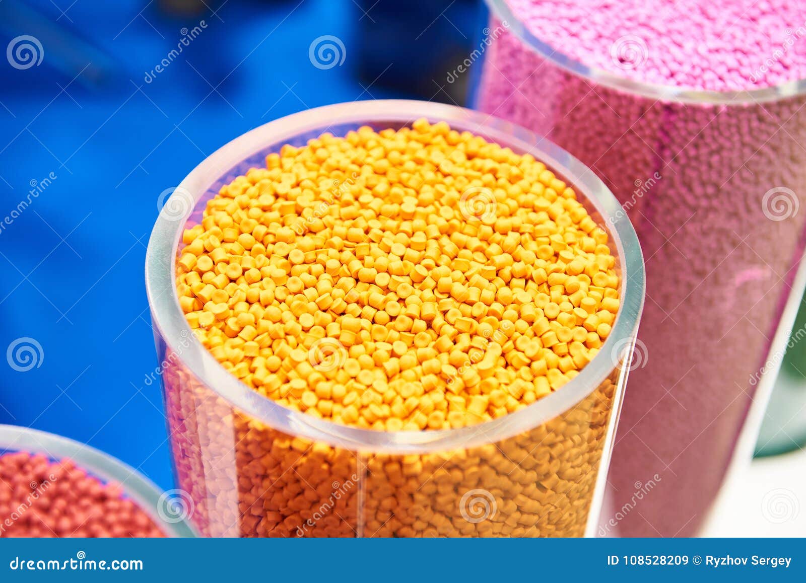 Color Plastic Granular Polymer Stock Image - Image of yellow, flask ...