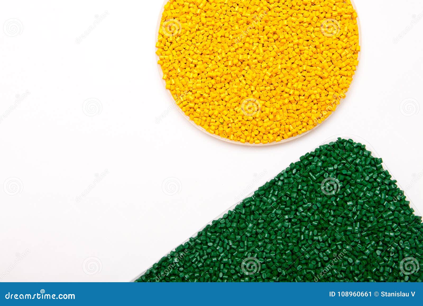 The Plastic Granules. Polymeric Dye and Polypropylene , Polystyrene ...