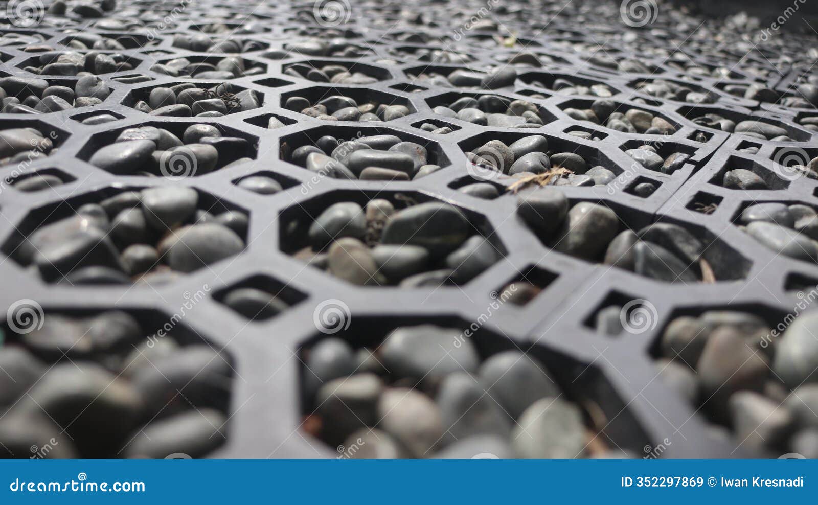 Plastic Grid with Pebble Infill Stock Image - Image of ground ...