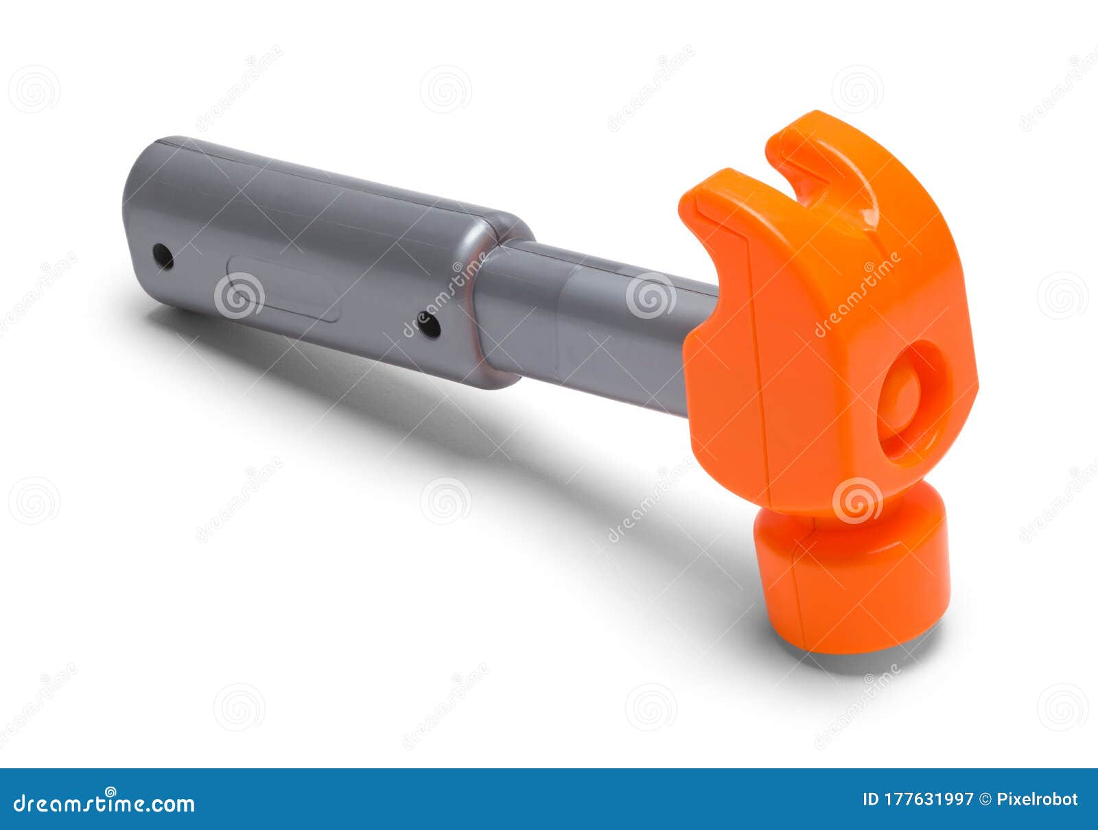 Plastic Hammer stock image. Image of orange, grey, construction - 177631997