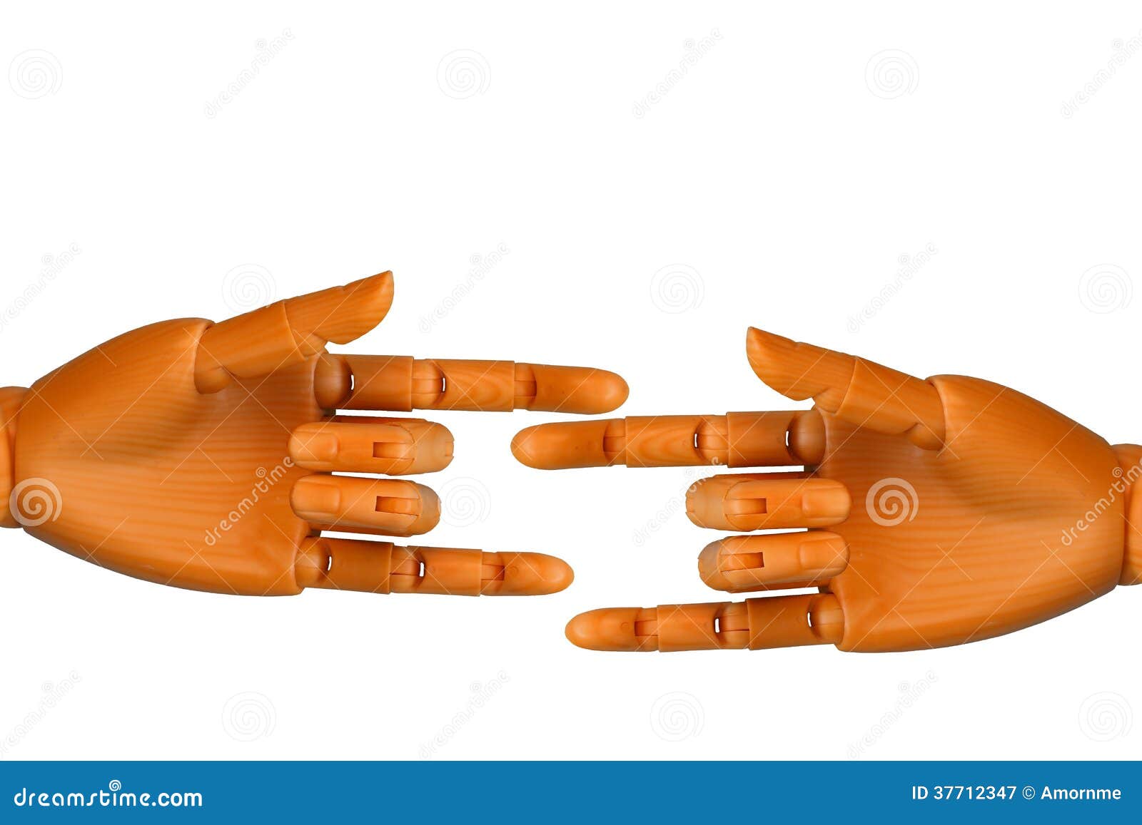 Plastic Hand Isolated on a White Background. Stock Image - Image of ...