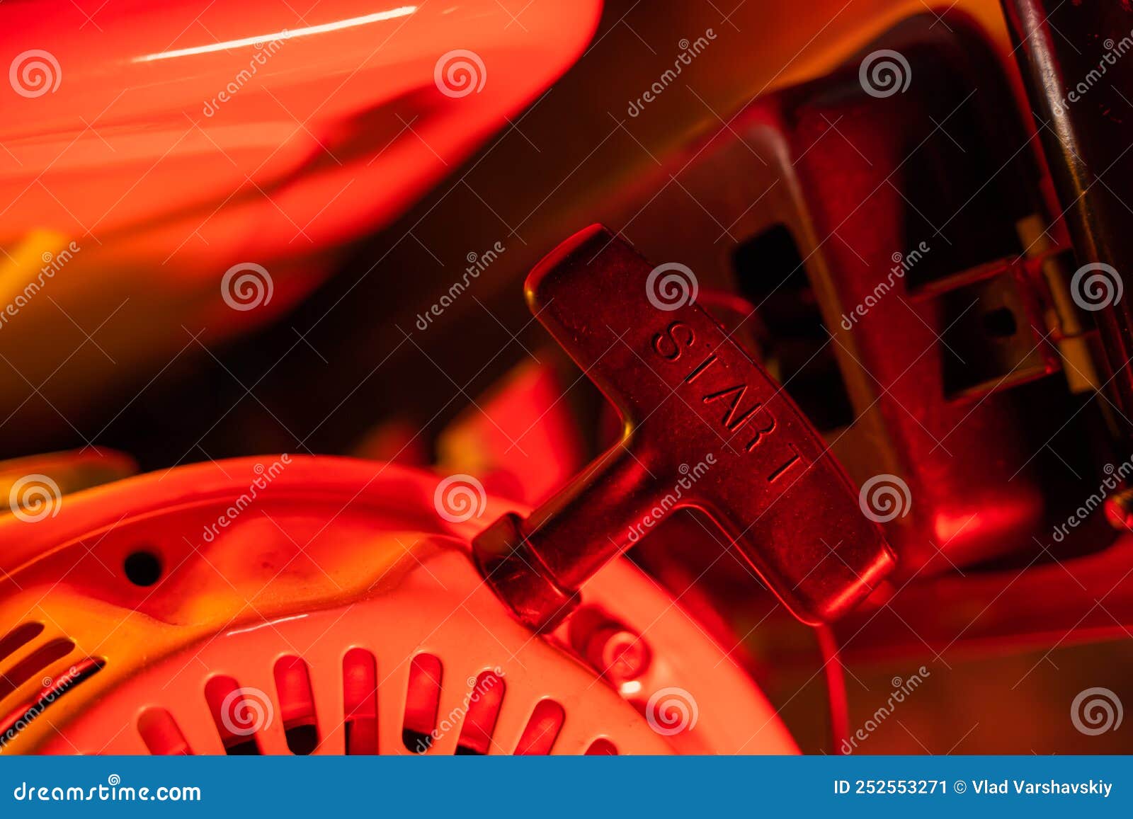 Plastic Handle of a Manual Starter of a Gas Generator Engine with the ...