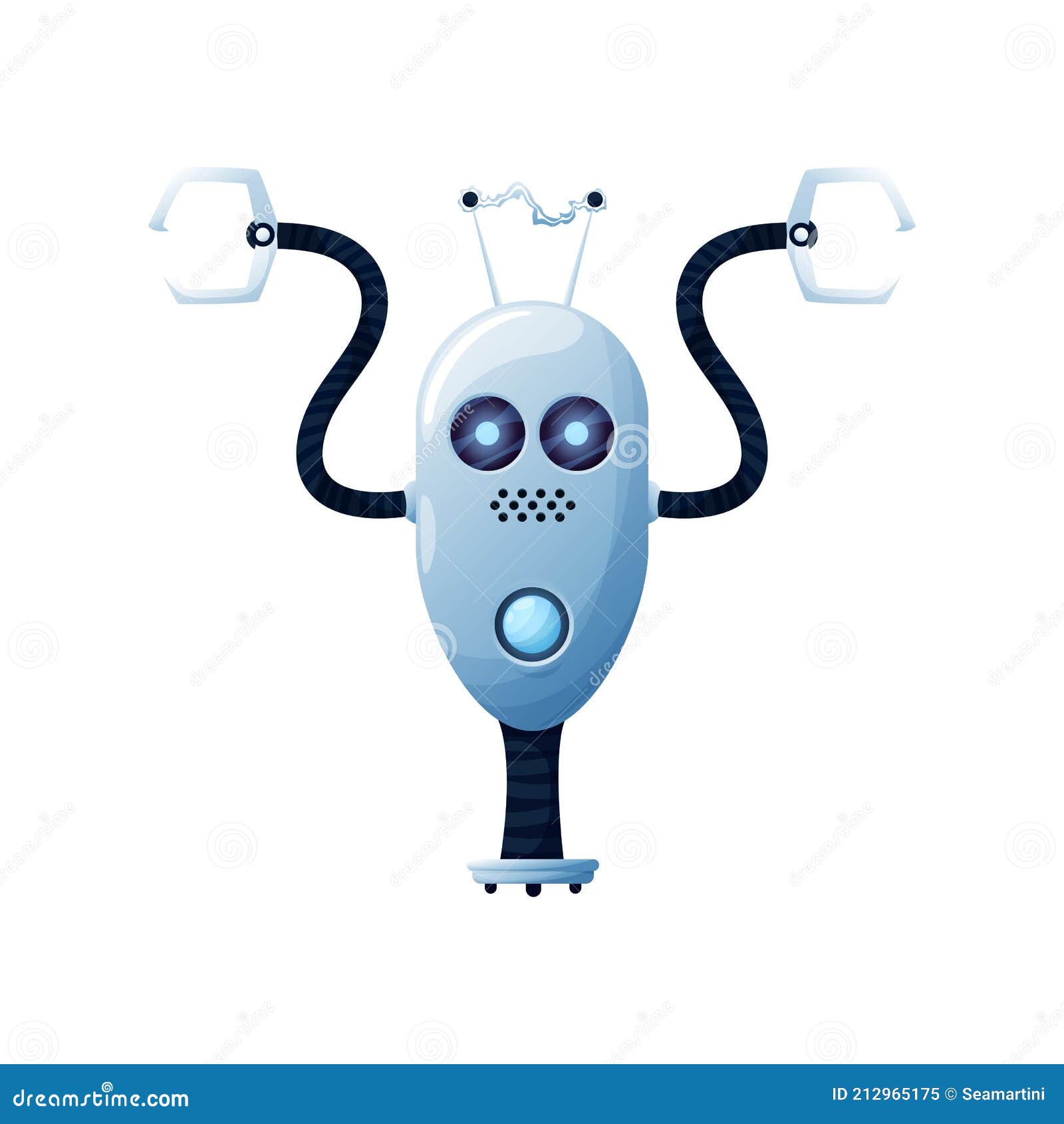 Plastic Hi-tech Character Isolate Robot with Claws Stock Vector ...