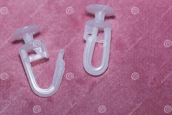 Plastic Hooks for Ceiling Cornices Stock Image - Image of curtains ...