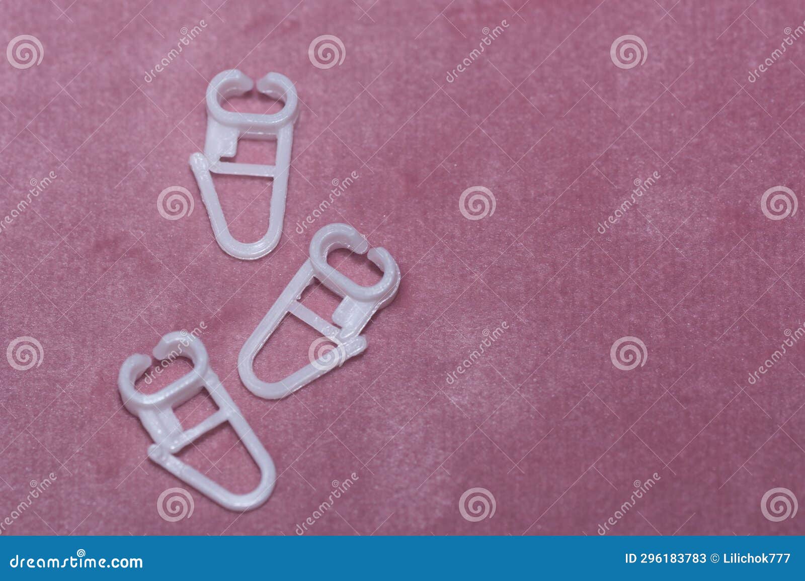 Plastic Hooks for Ceiling Cornices, White Stock Image - Image of ...