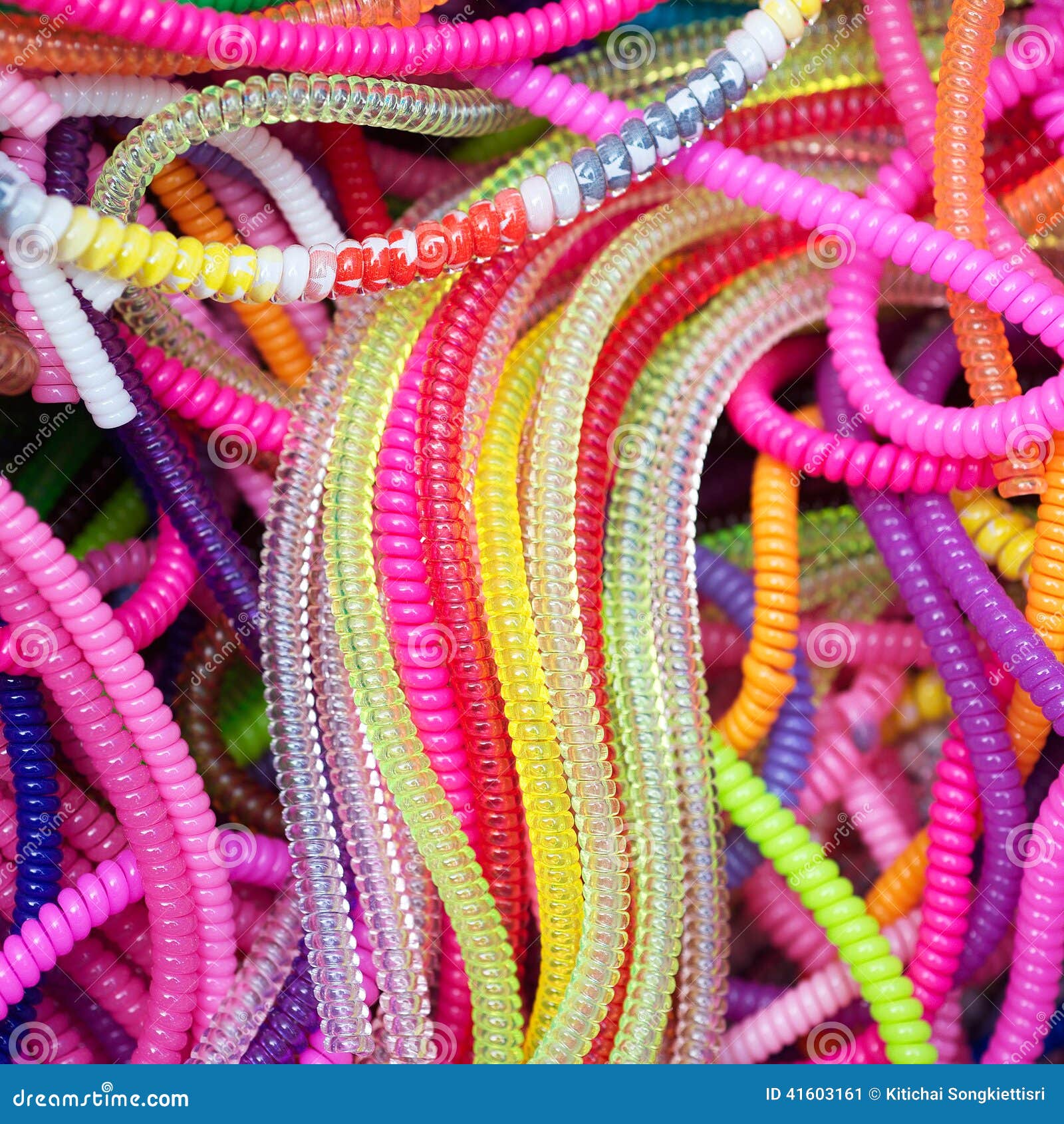 Plastic Hose Mardi Gras Beads and Colorful Stock Image - Image of pink ...