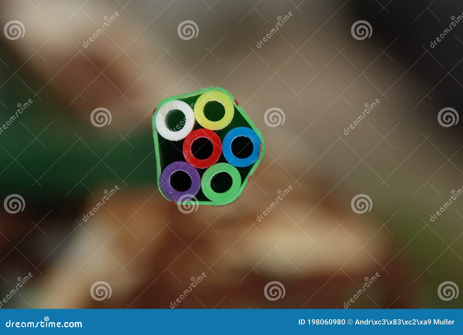 Plastic Hose with Smaller Tubes To Pull Fiberglass through Editorial ...