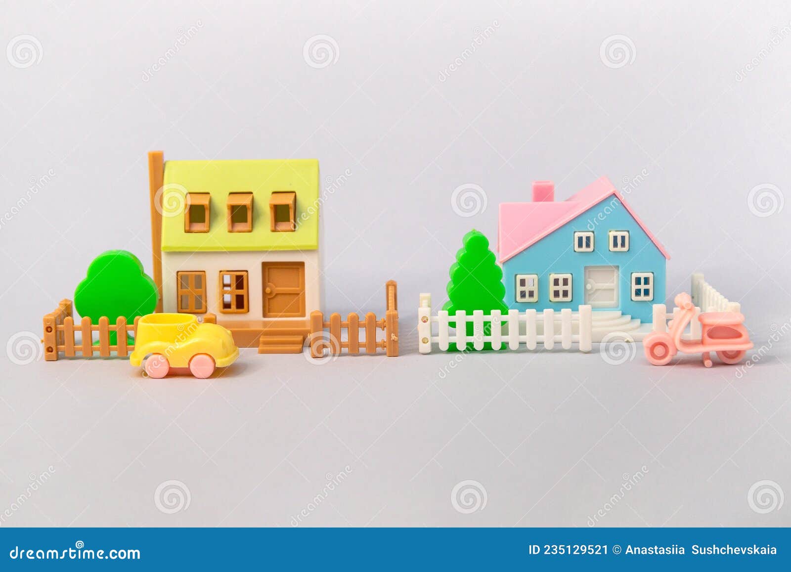 Plastic Houses Model of the City and Environment Stock Image - Image of ...