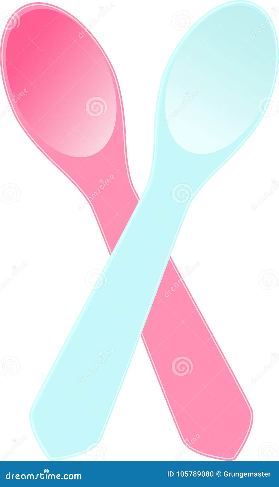 Plastic ice cream spoons stock vector. Illustration of sweets - 105789080