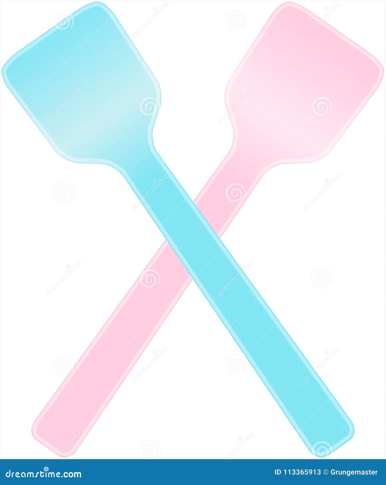 Plastic ice cream spoons, stock vector. Illustration of fast - 113365913
