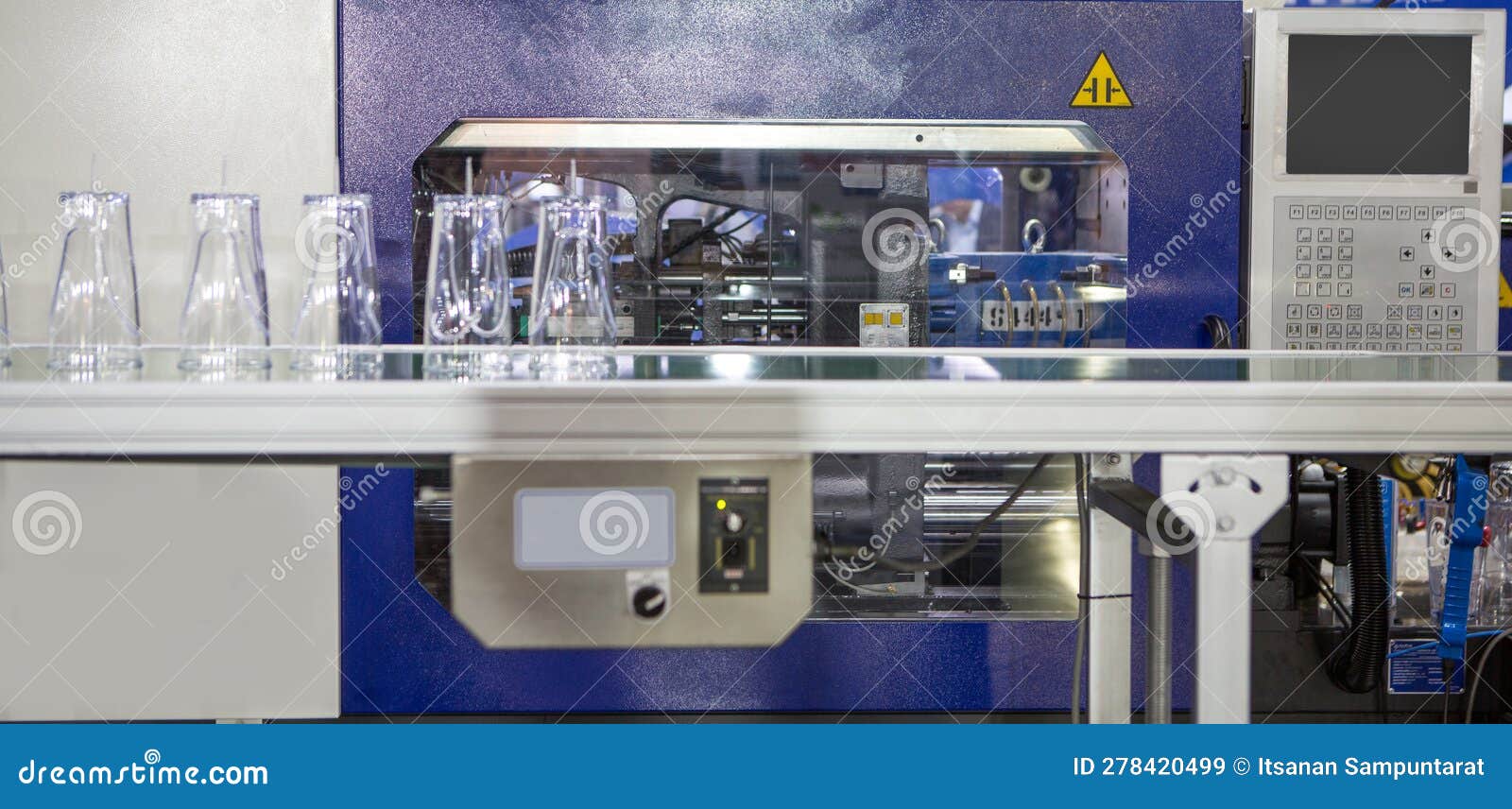 Plastic Injection Molding Press Machine Stock Image - Image of industry ...