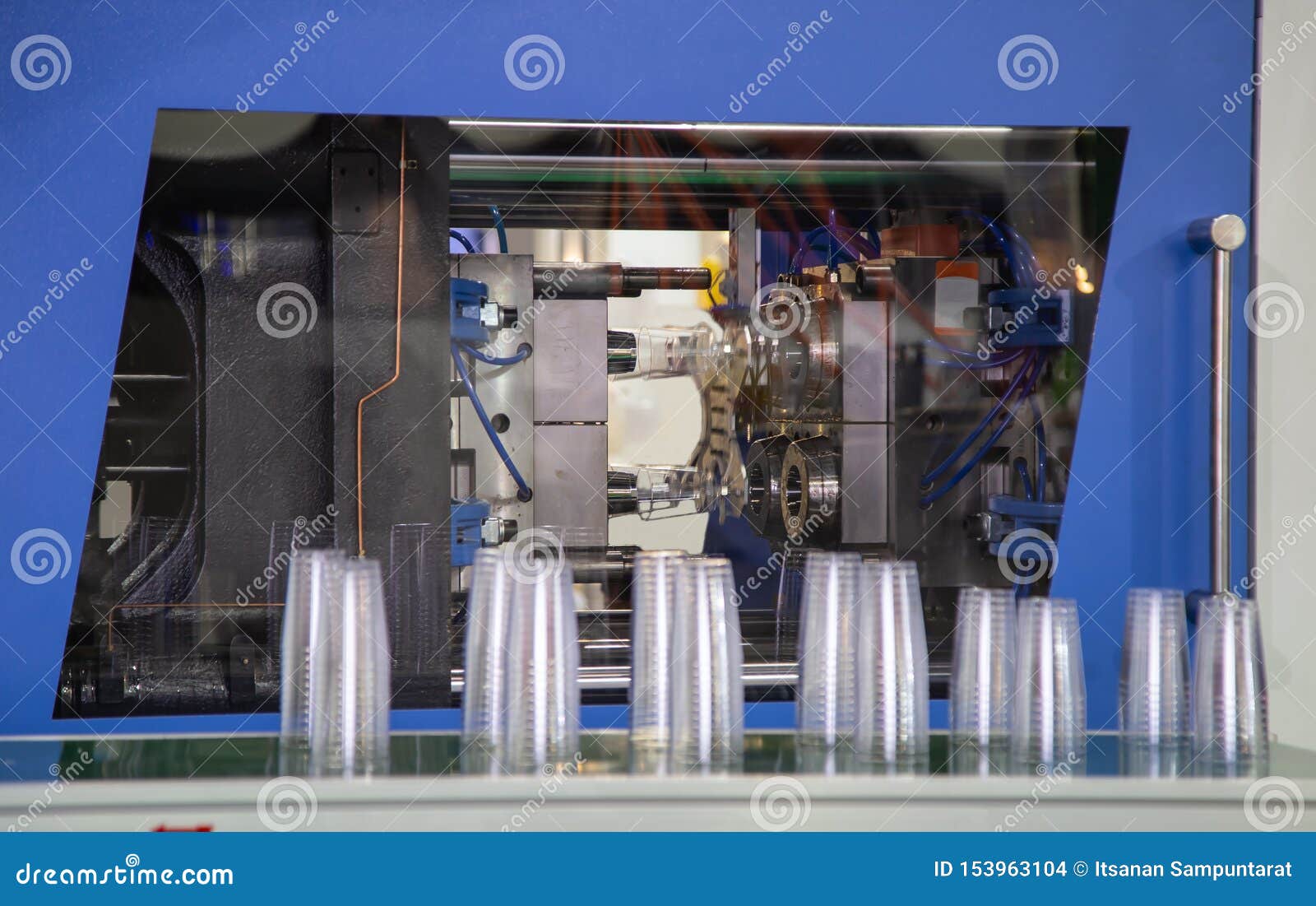 Plastic Injection Molding Press Machine Stock Photo - Image of plastic ...