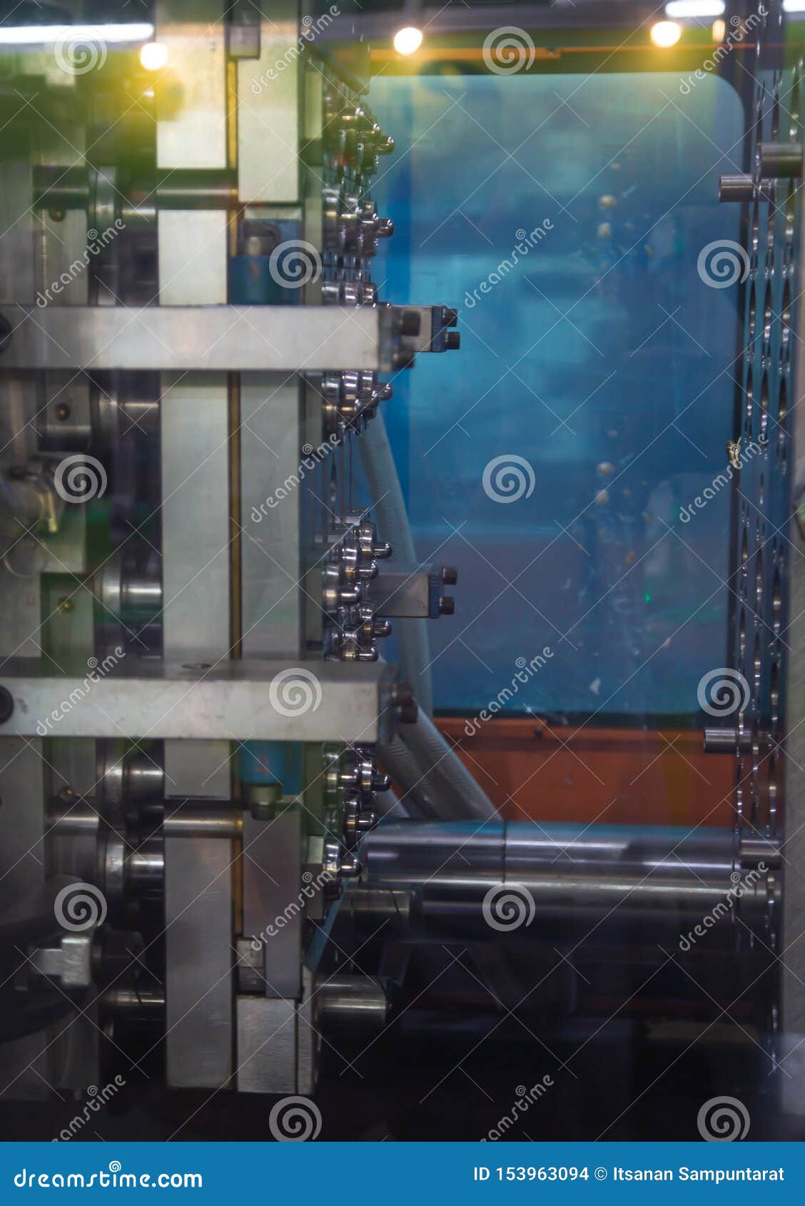 Plastic Injection Molding Press Machine Stock Photo - Image of ...