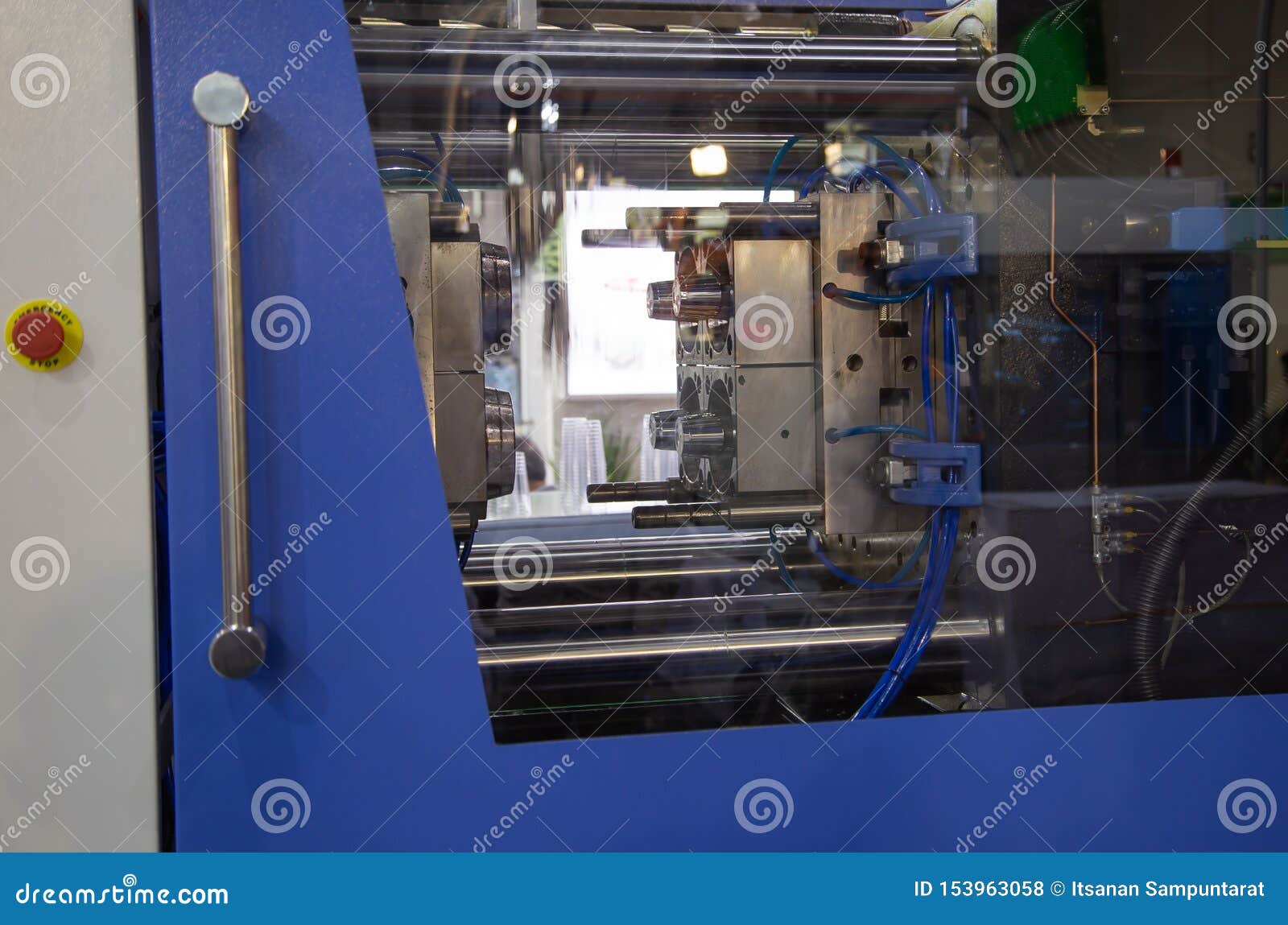 Plastic Injection Molding Press Machine Stock Photo - Image of hdpe ...