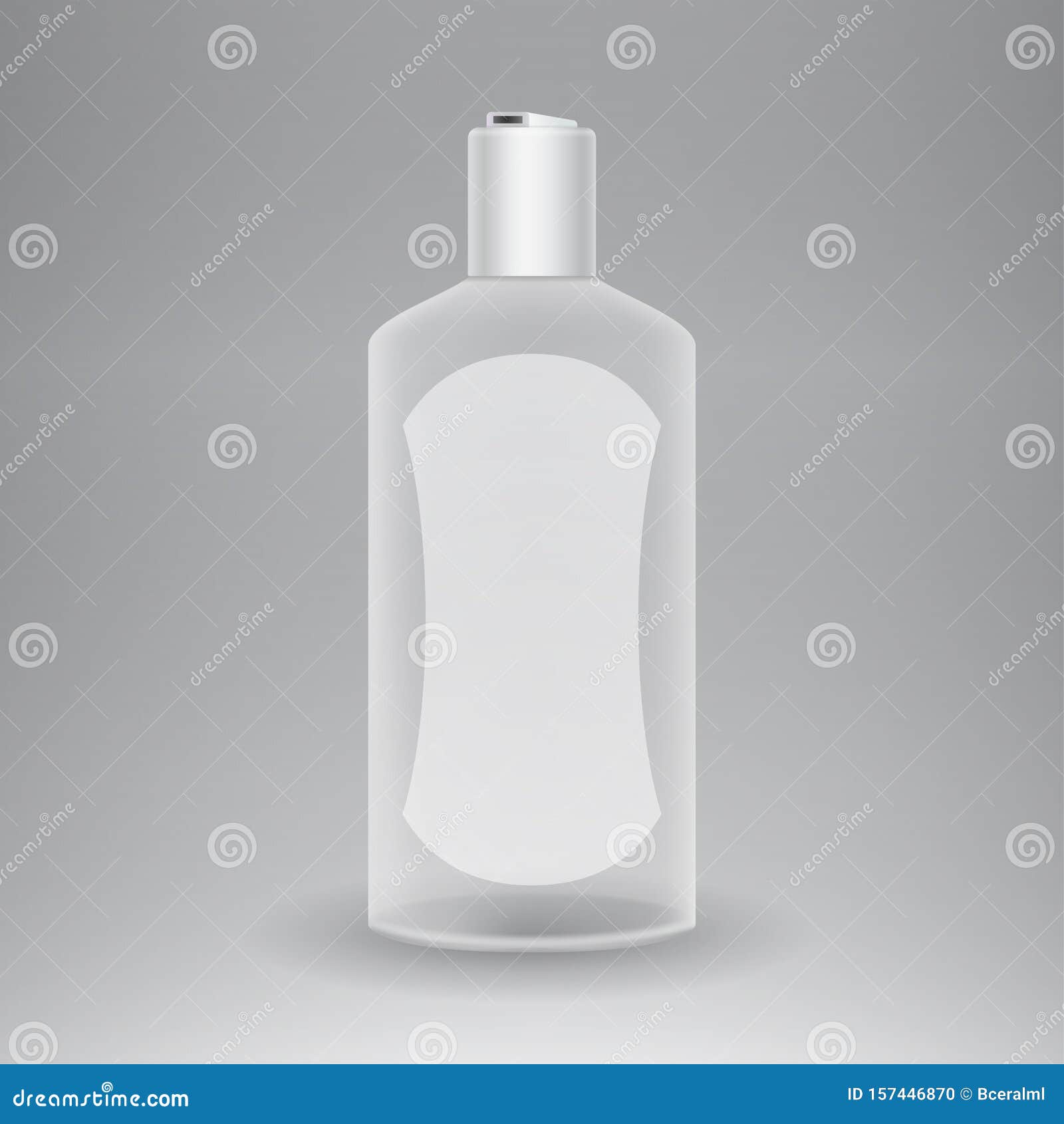 Plastic Invisible Transparency Product Blank Empty Bottle Stock Vector ...