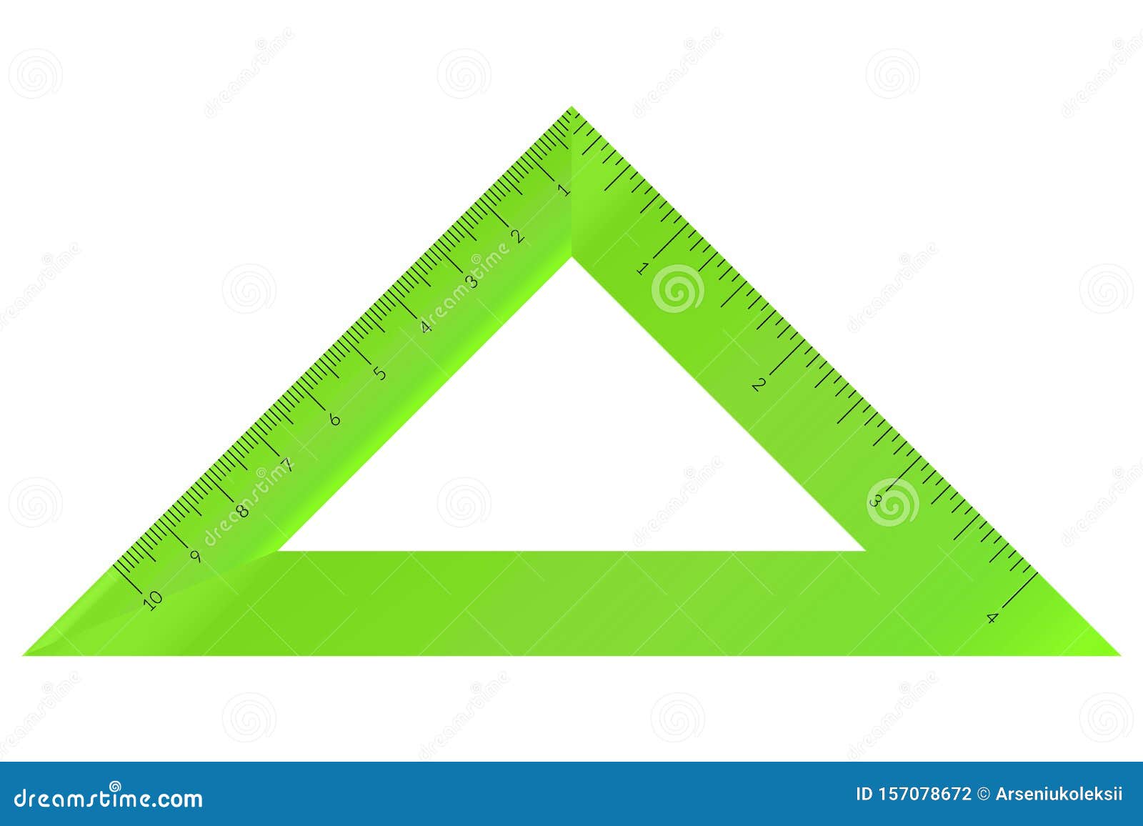 Plastic Isosceles Triangle with Stock Vector - Illustration of ...