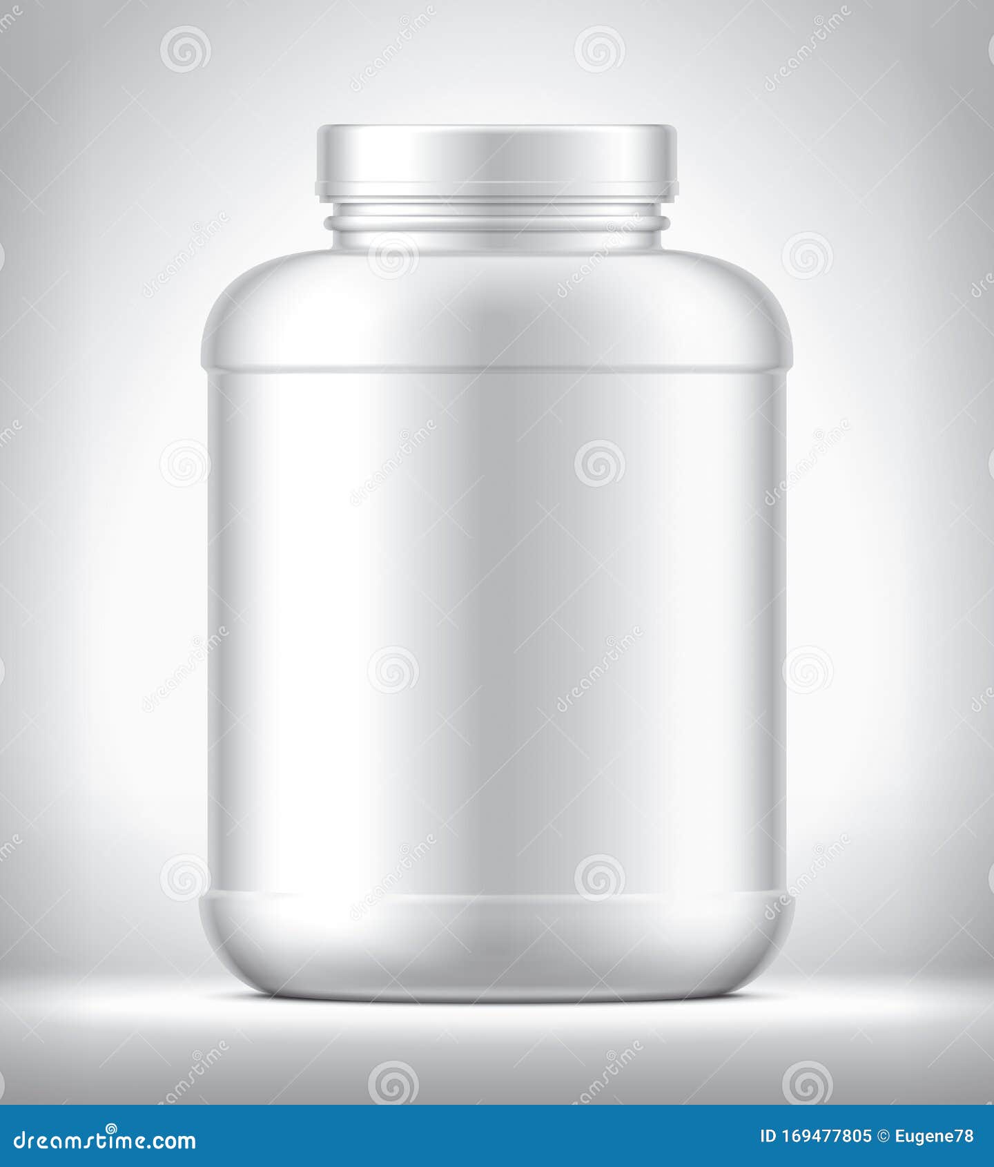 Plastic Jar on Background. Matt Surface Version. Stock Vector ...