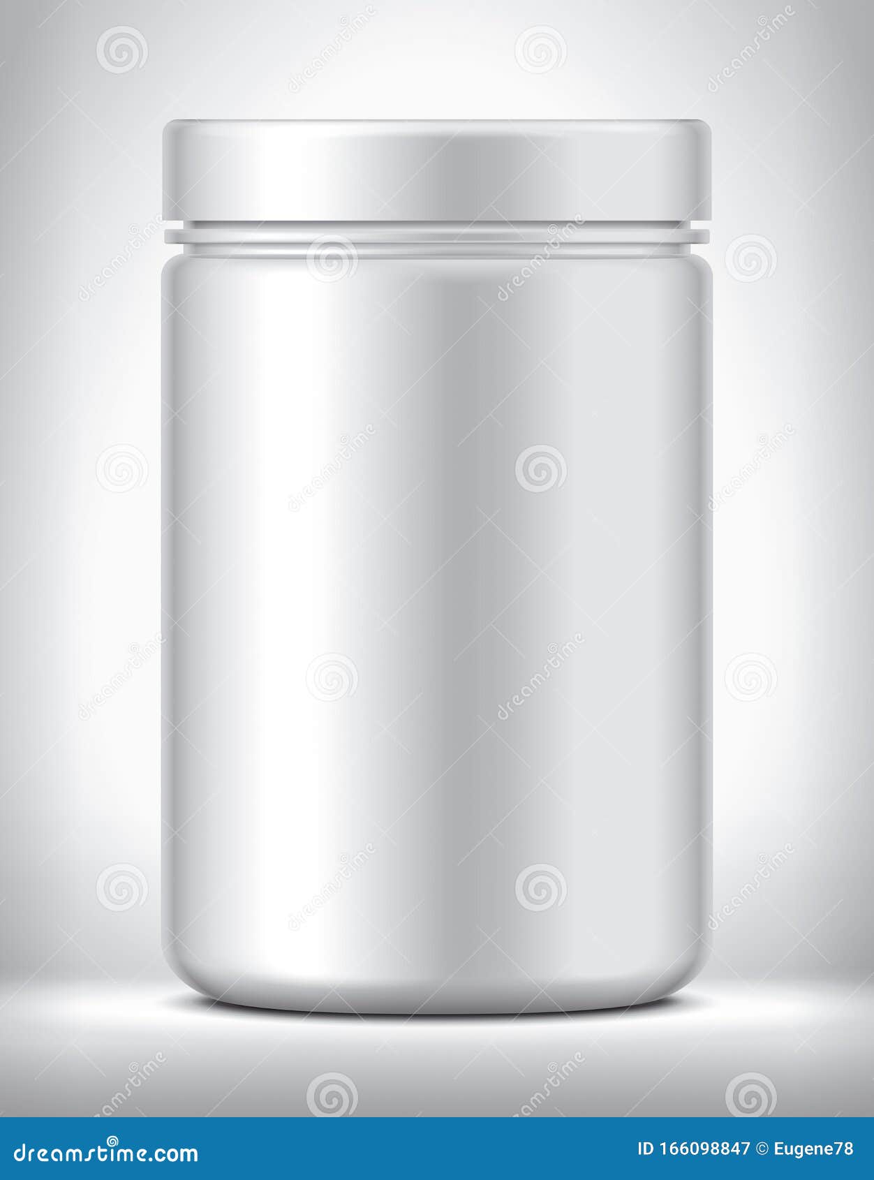 Plastic Jar on Background. Matte Surface Stock Vector - Illustration of ...