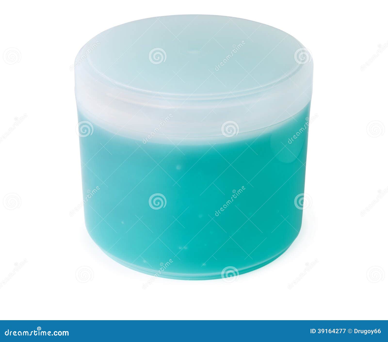 Plastic Jar with a Green-blue Gel Stock Image - Image of health, soap ...