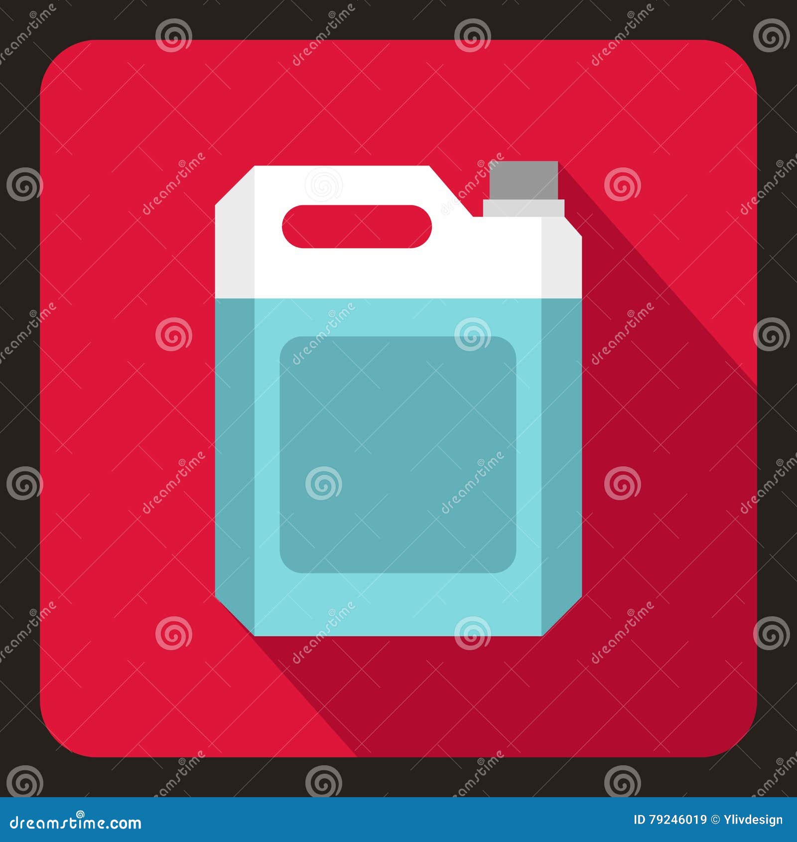 Plastic Jerry Can Icon, Flat Style Stock Vector - Illustration of ...