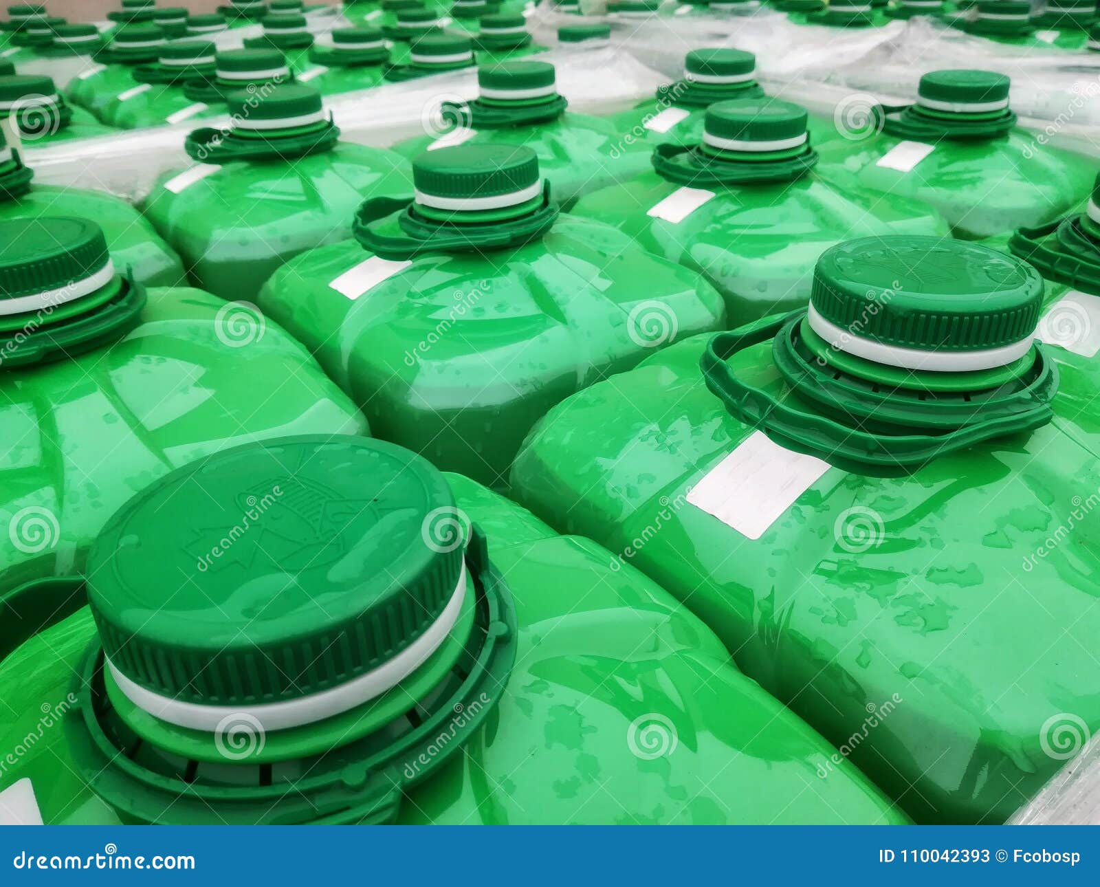 Plastic jerrycans stock image. Image of jerrycans, industrial - 110042393