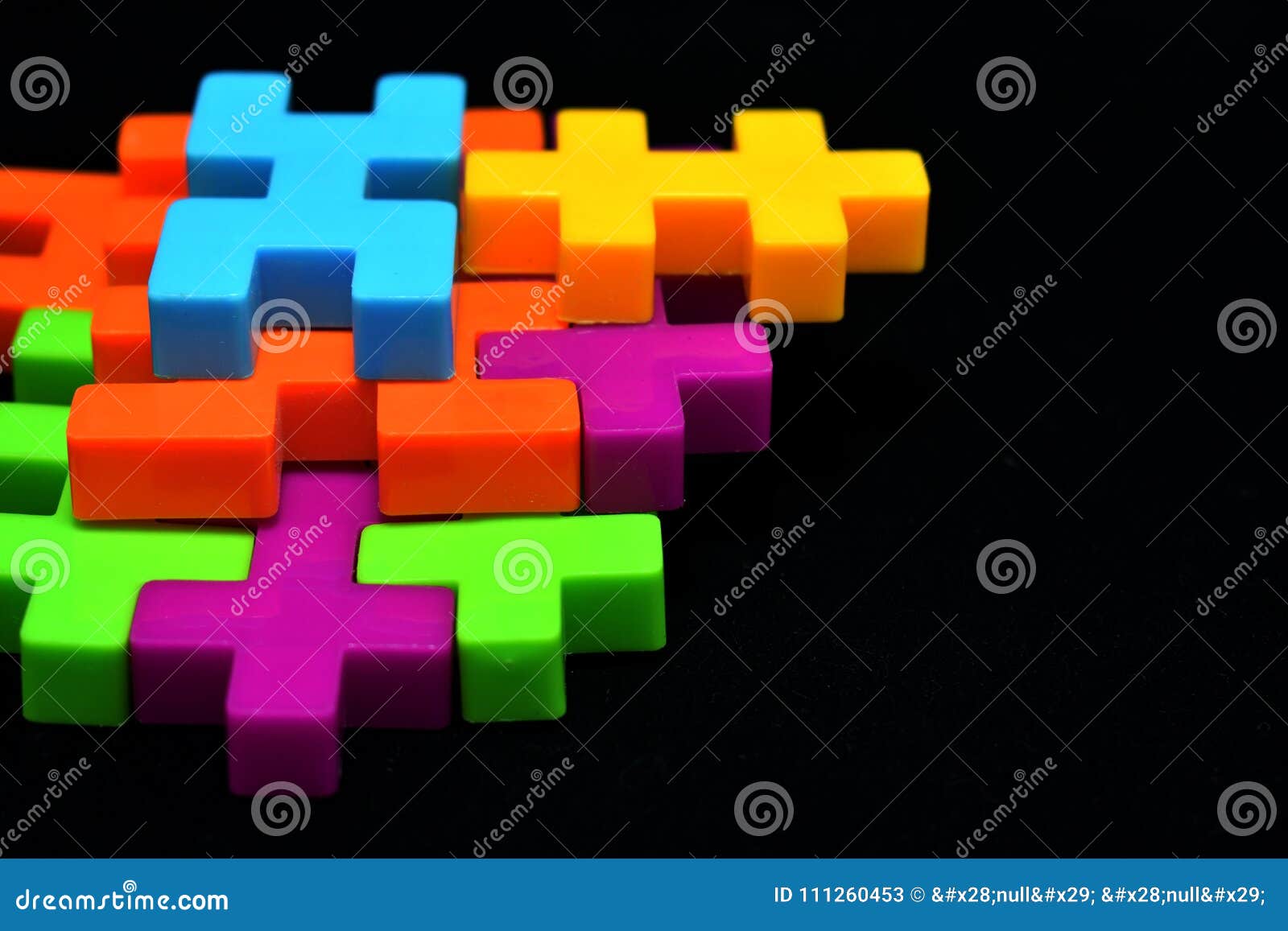 Plastic jigsaw puzzles stock image. Image of multicolors - 111260453