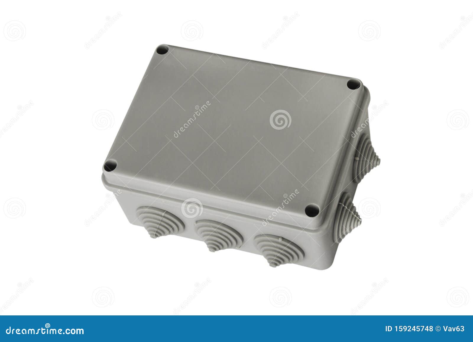 Plastic junction box stock photo. Image of electrical - 159245748