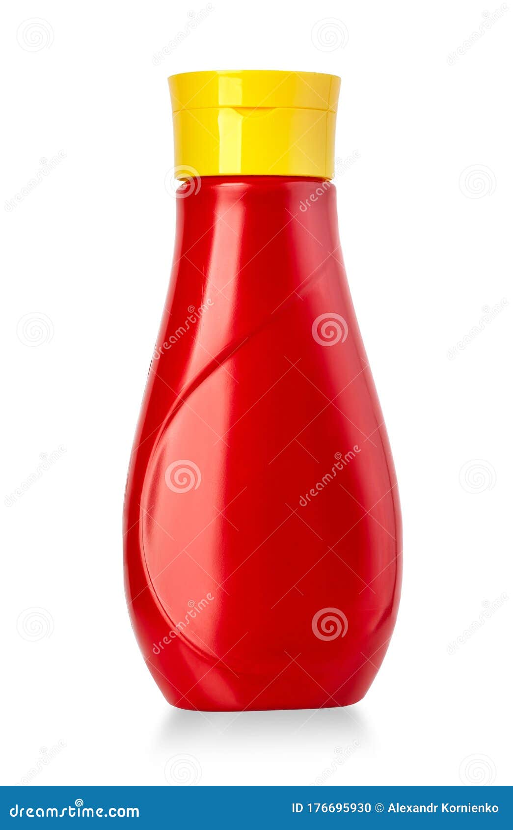 Plastic Ketchup Bottles Isolated on White Stock Photo - Image of ...