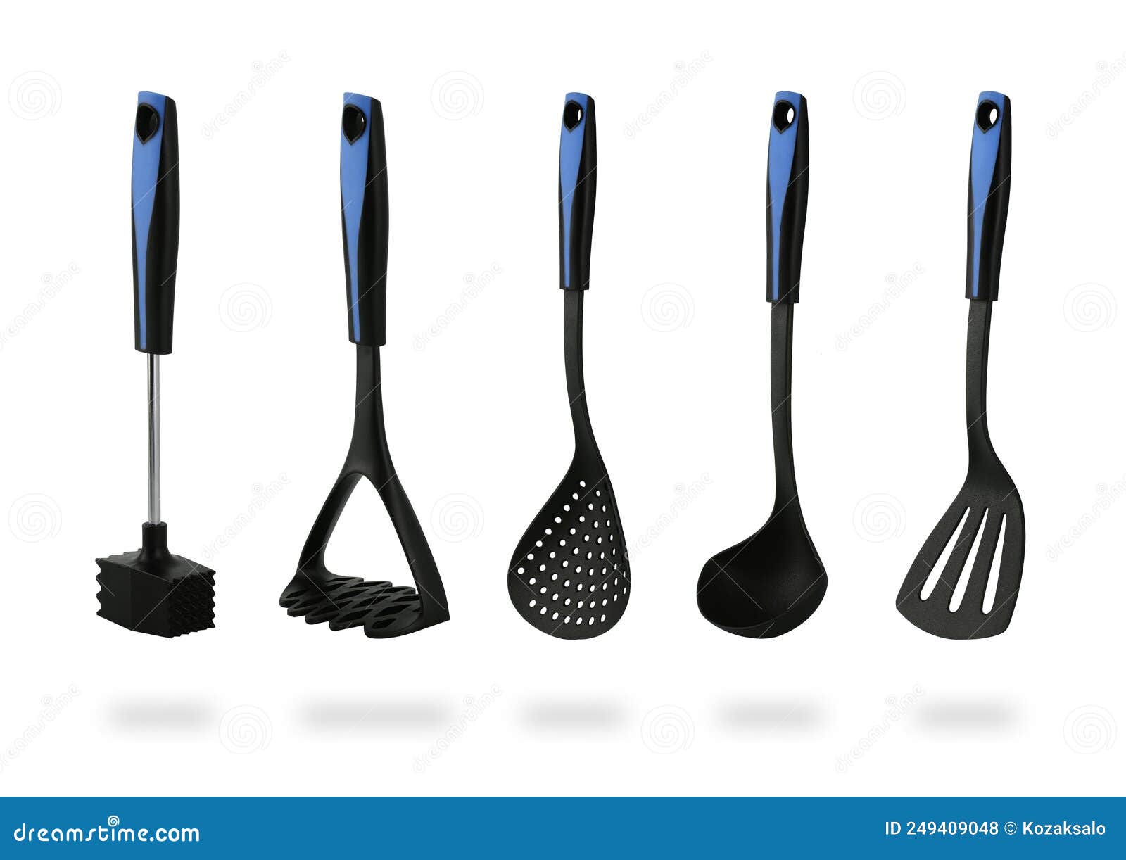 Plastic Kitchenware Set Isolated on White Bsckground Stock Photo ...