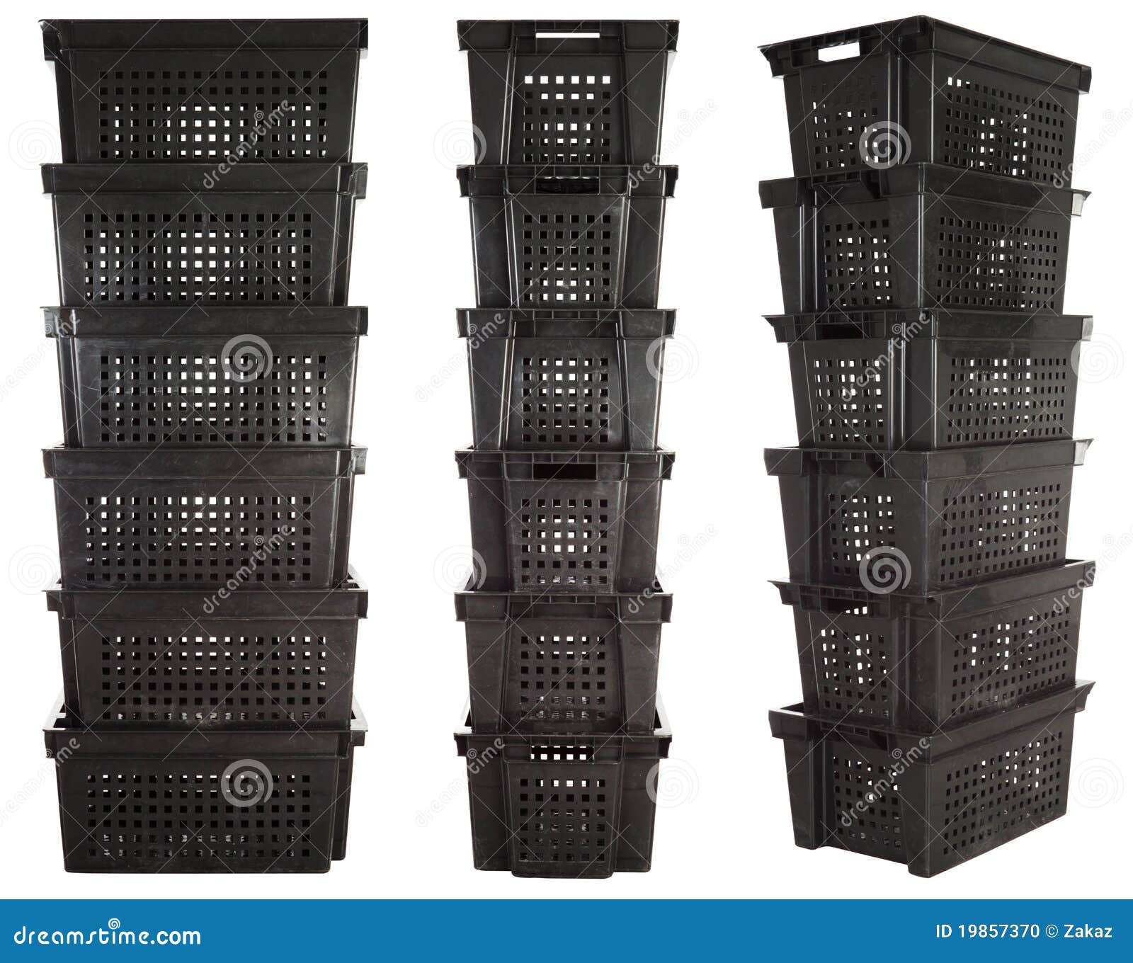 Plastic Kratten | Geïsoleerds Stock Foto - Image of opslag, krat: 19857370