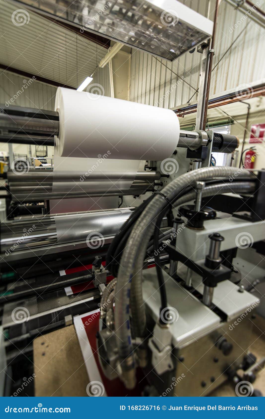 Plastic Laminating Machine Professional in a Printing Press Stock Photo ...