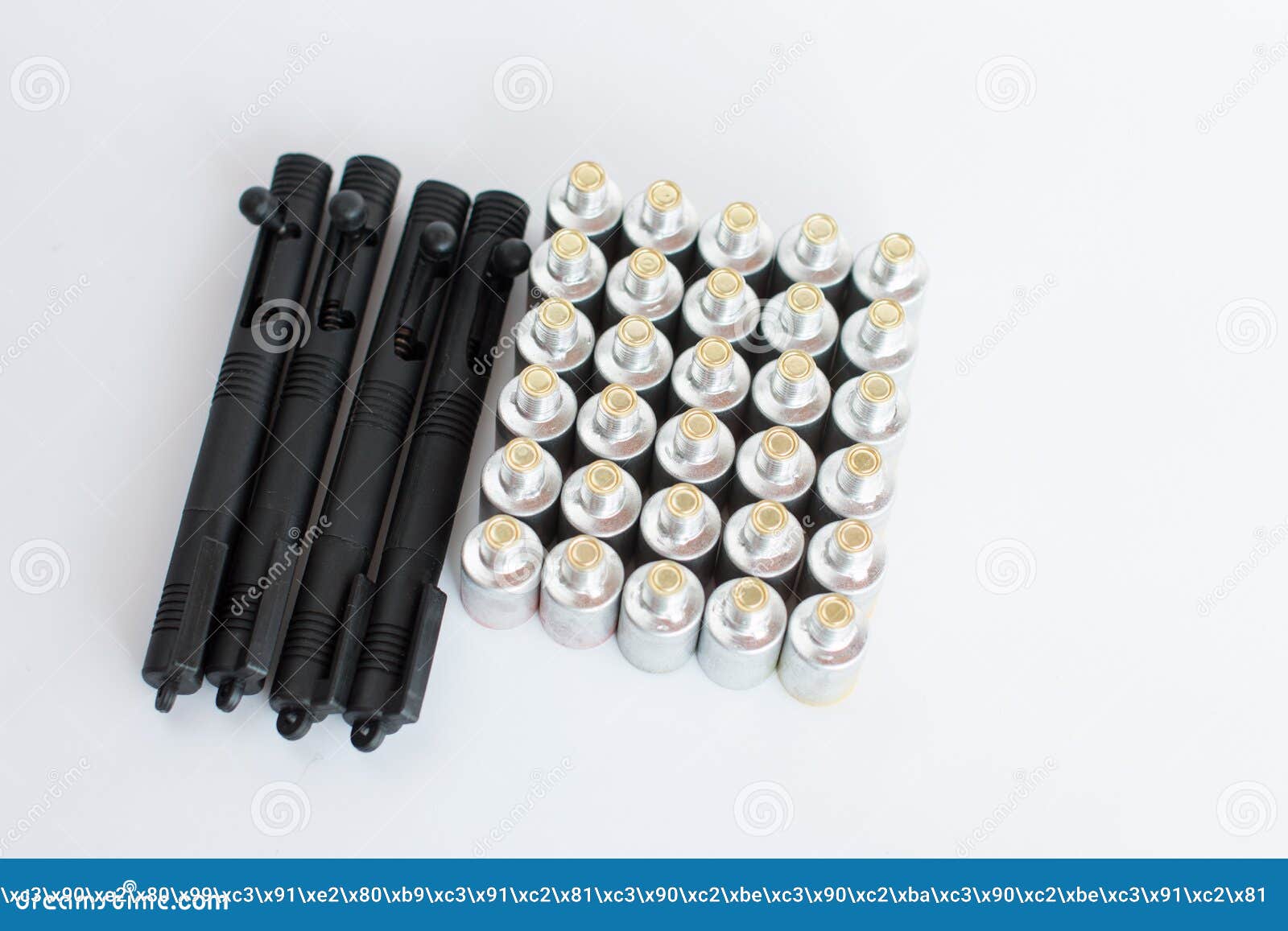 Plastic Launch Device of a Signal Rocket. Colored Flares Stock Image ...