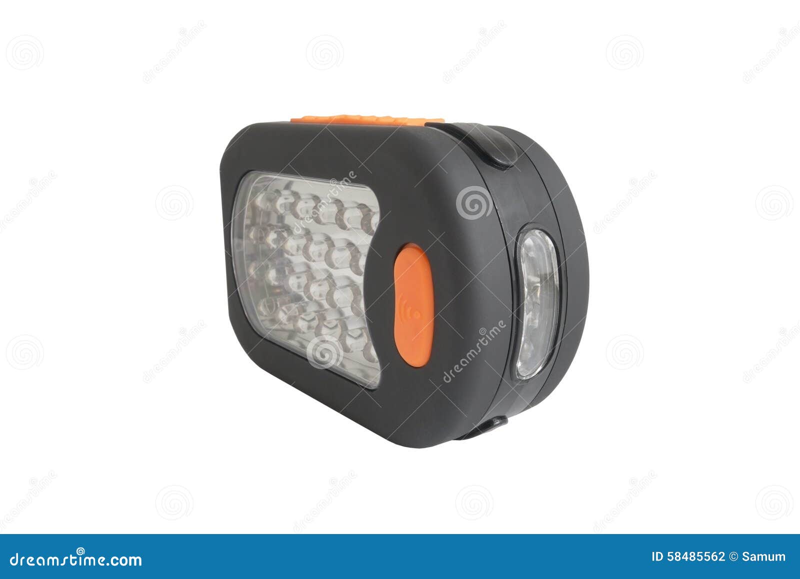 Plastic led flashlight stock photo. Image of steel, electricity - 58485562