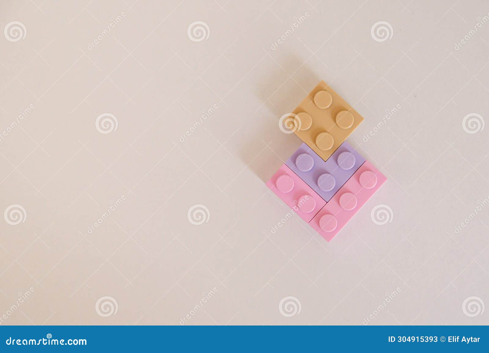 Plastic Lego Building Blocks Isolated on White Background Stock Image ...