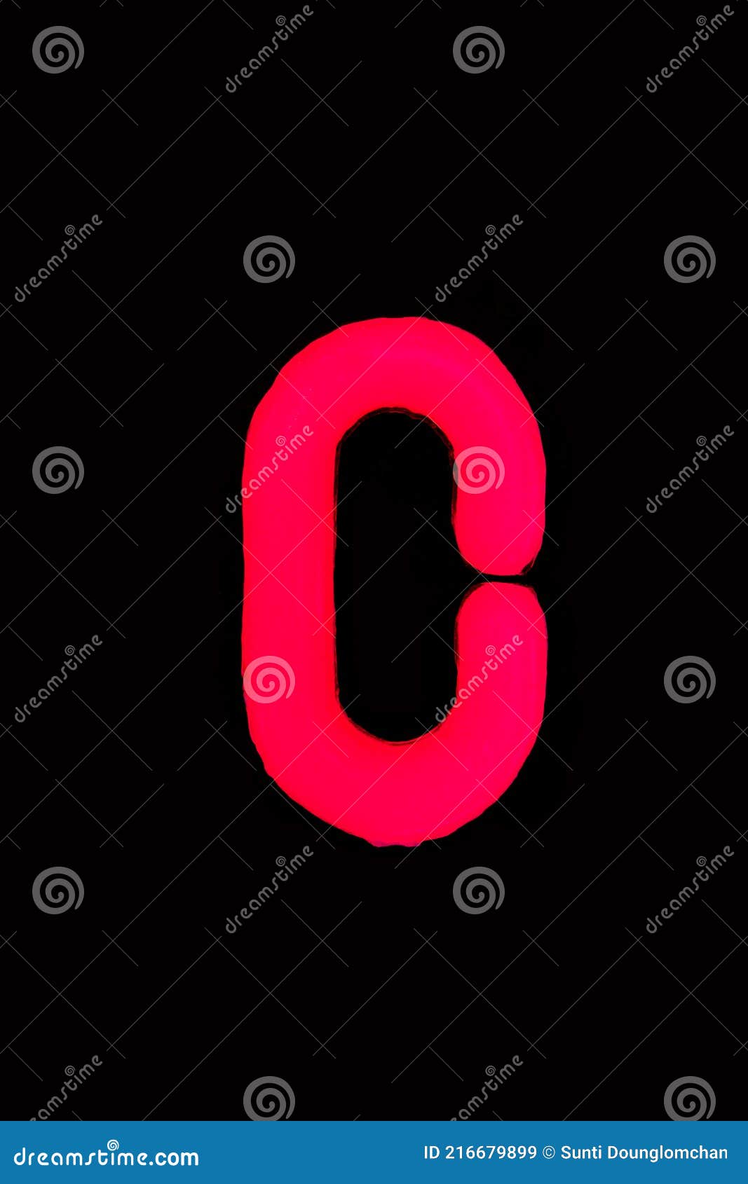 Plastic Letter C Glow Bright Pink,Plastic Letter C Pink Stock Image ...