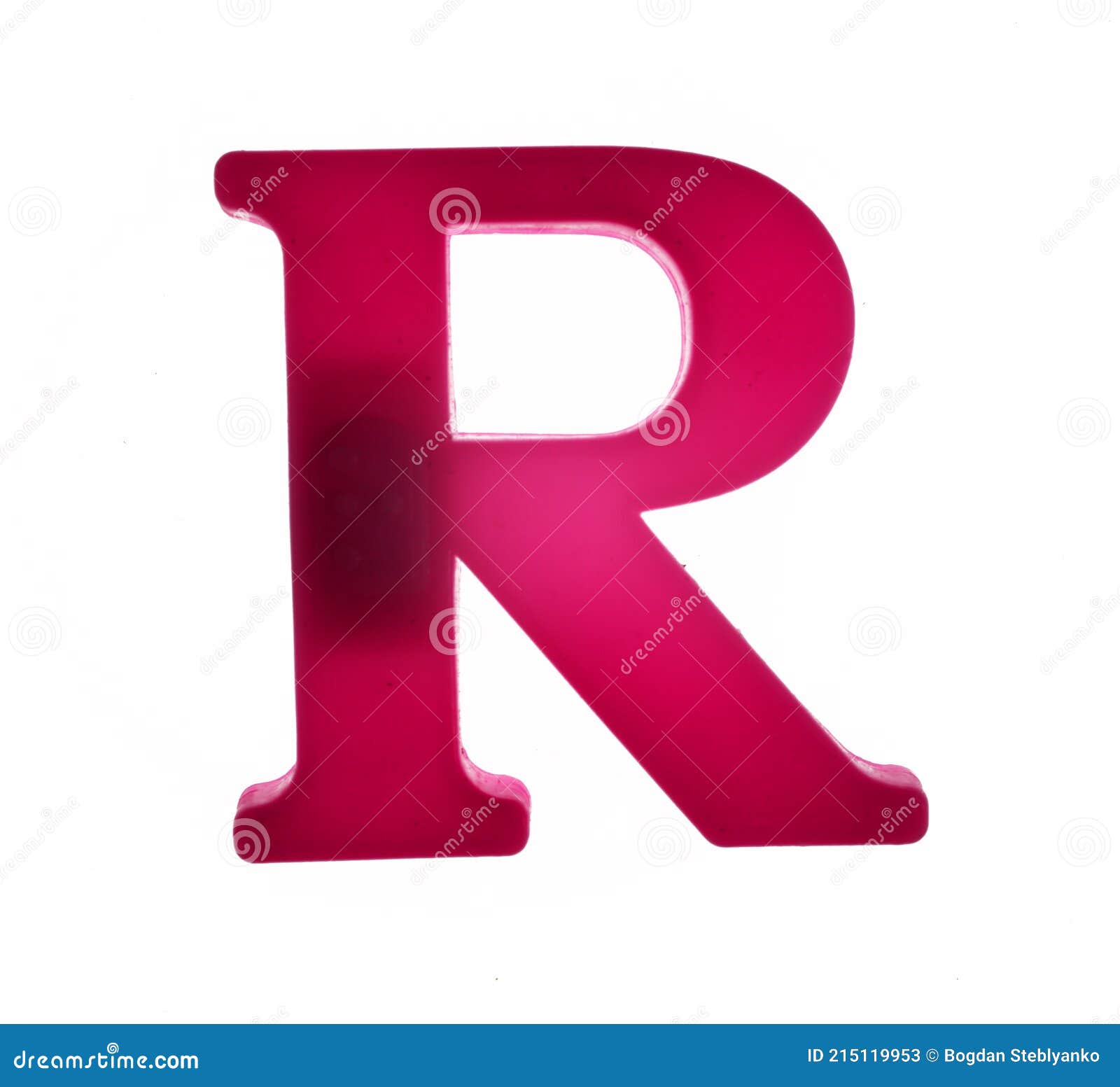 Plastic Letter R on Magnet Isolated on White Background Stock Image ...