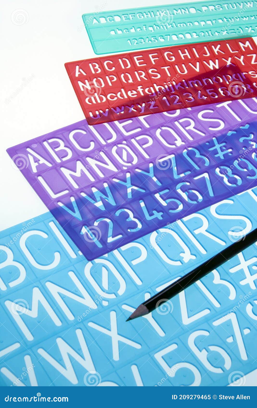 Plastic Lettering Templates Stock Image - Image of lettering, template ...