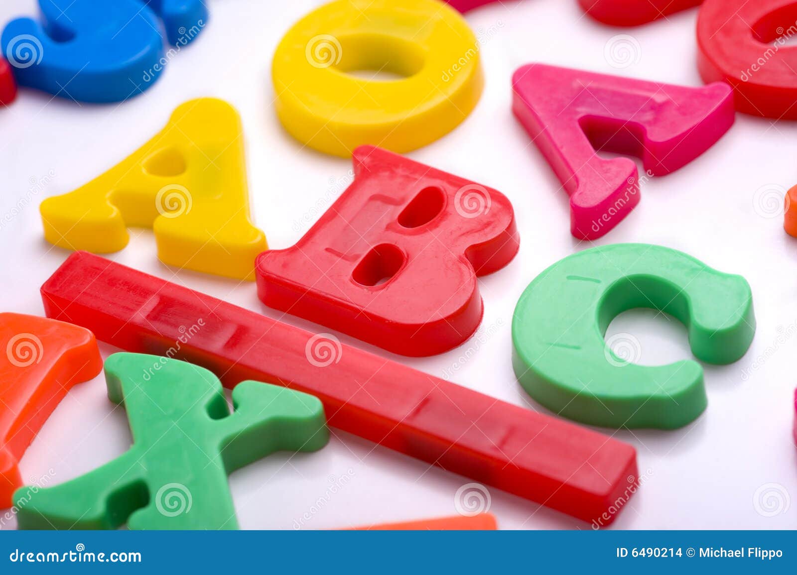Plastic Letters Isolated On White Background. Stock Image ...
