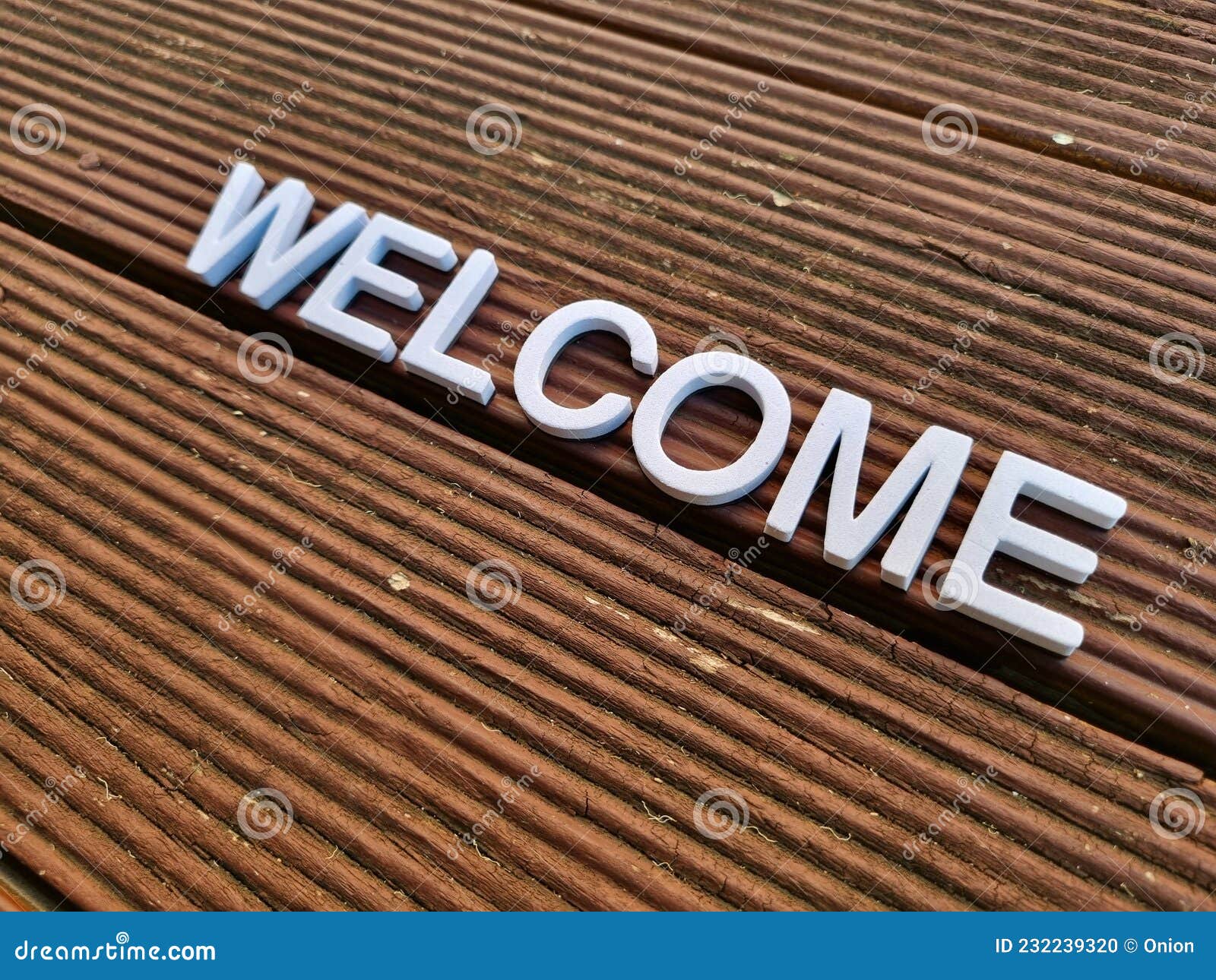 Plastic Letters Forming the Word Welcome Stock Photo - Image of colors ...