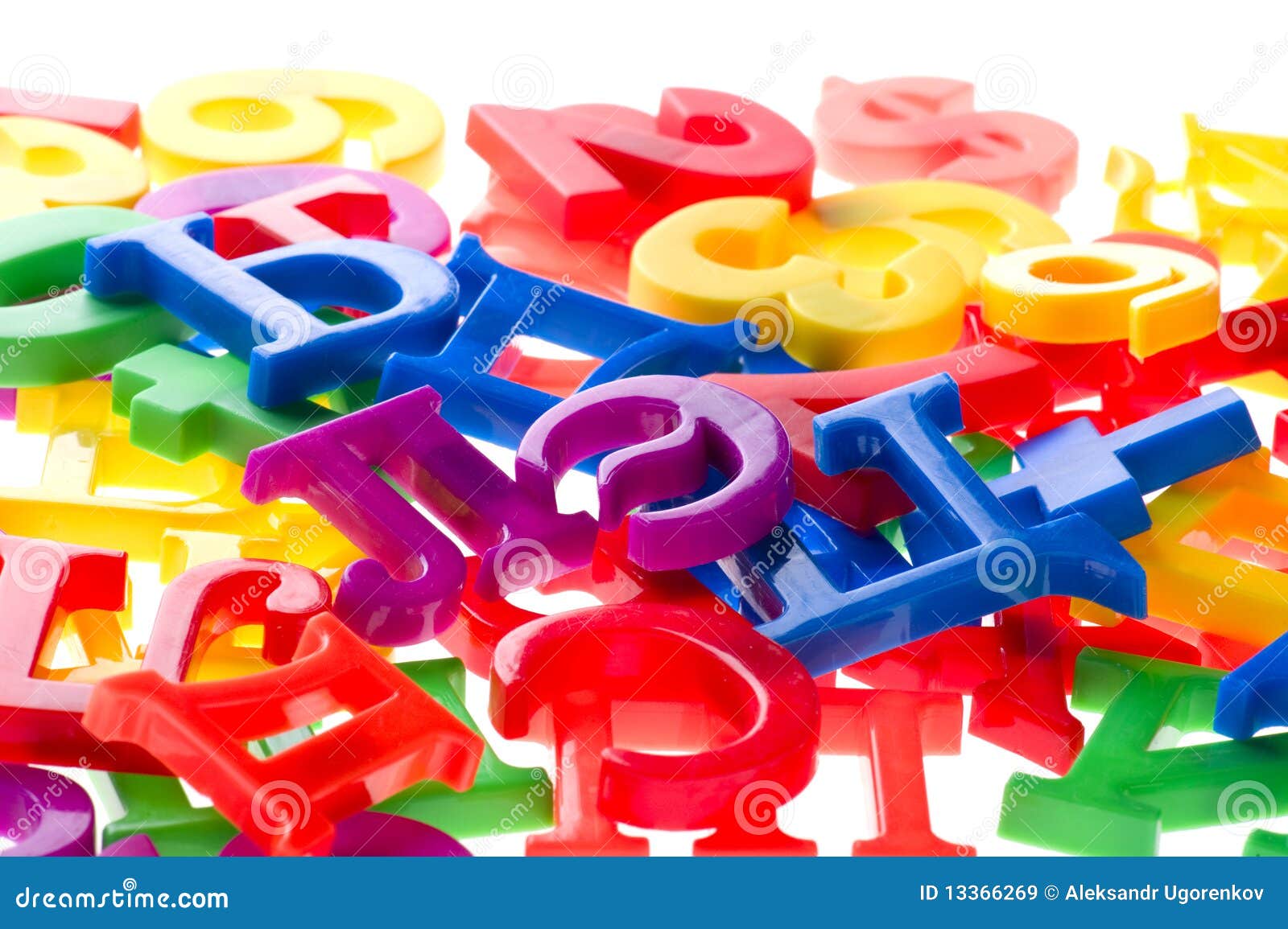 Plastic Letters and Numbers Macro Stock Image - Image of preschool ...