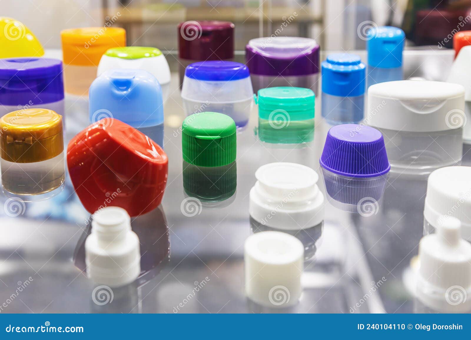 Plastic Lids of Different Shapes and Purposes in Different Colors Stock ...