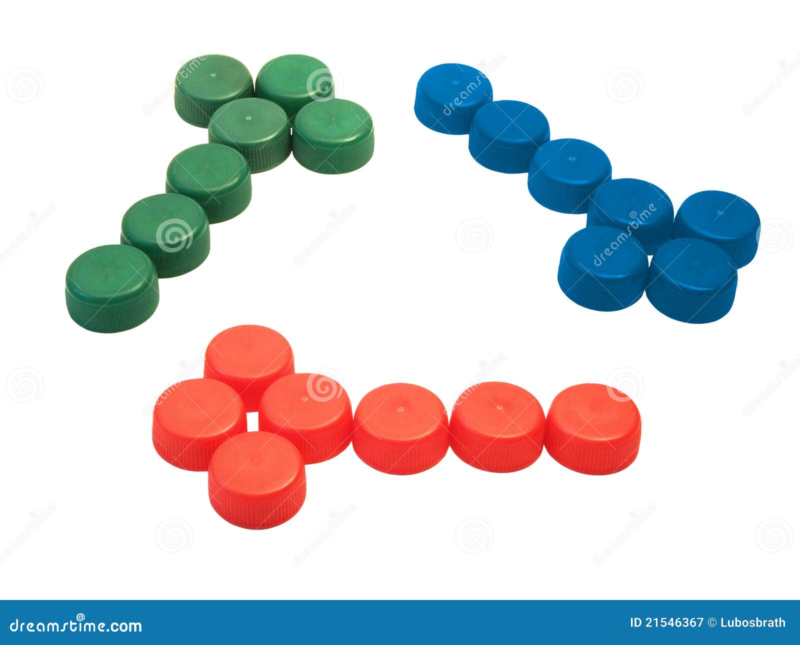 Plastic Lids Like Recycle Symbol Stock Image - Image of classify ...