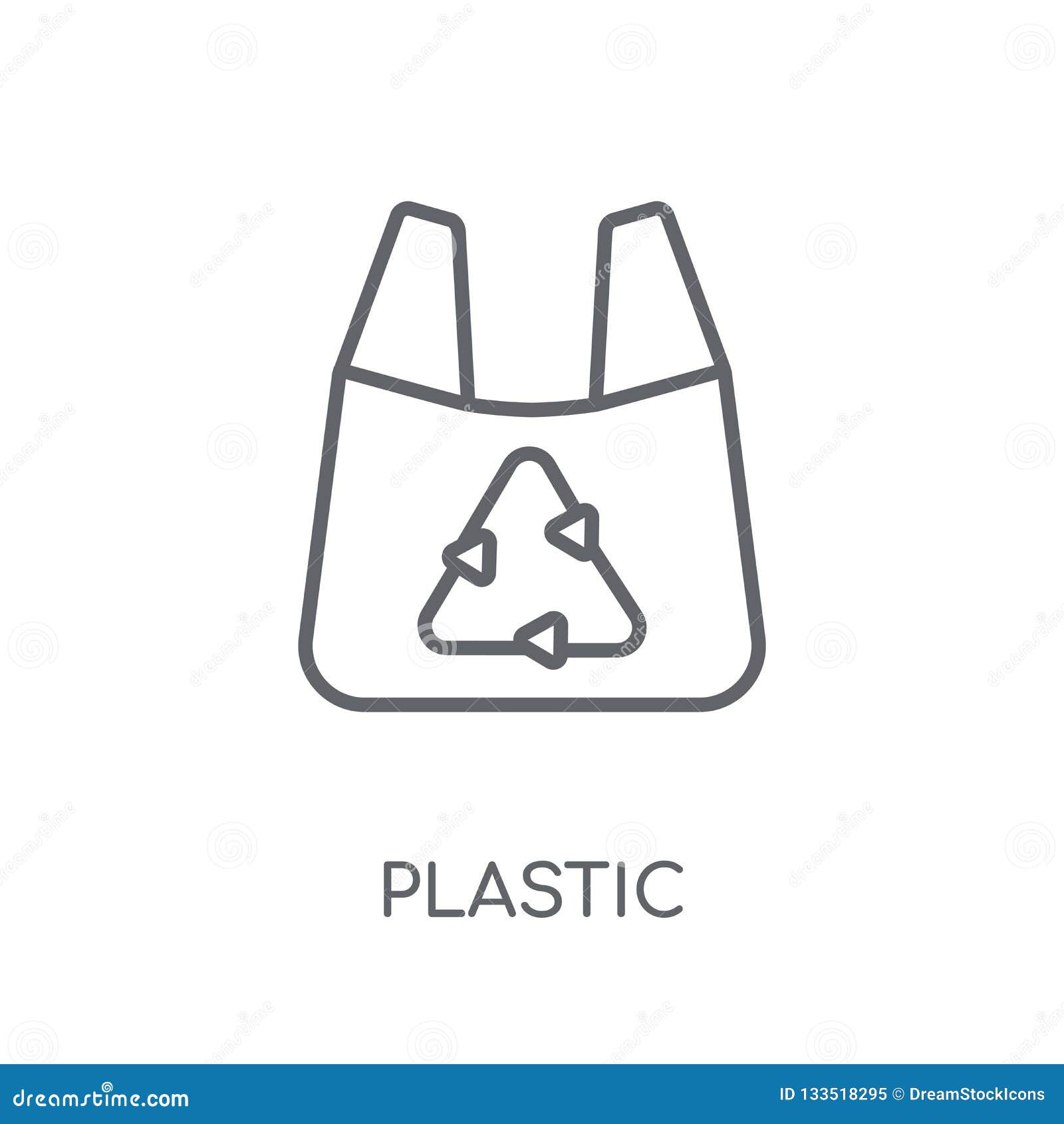 Plastic Linear Icon. Modern Outline Plastic Logo Concept on Whit Stock ...