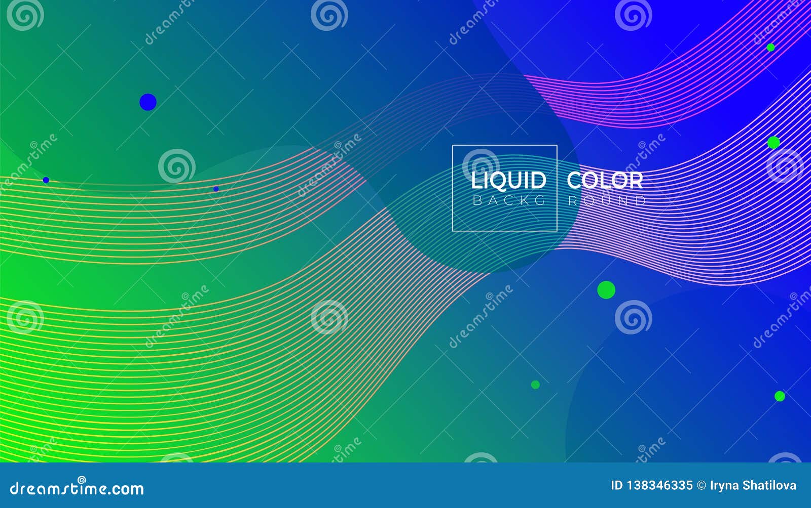Plastic Liquid Gradient Waves Sale Banner Template. Modern Screen Color ...