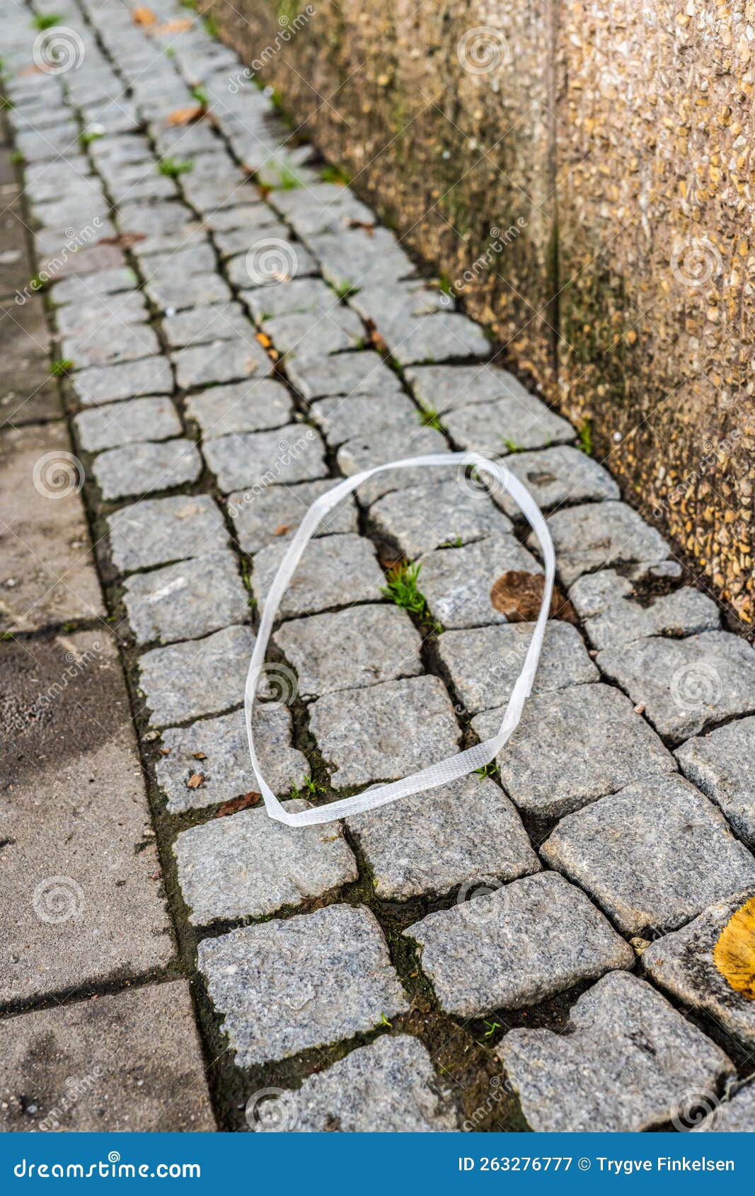 Plastic Loop Left on the Street Representing a Danger for Pedestrians ...