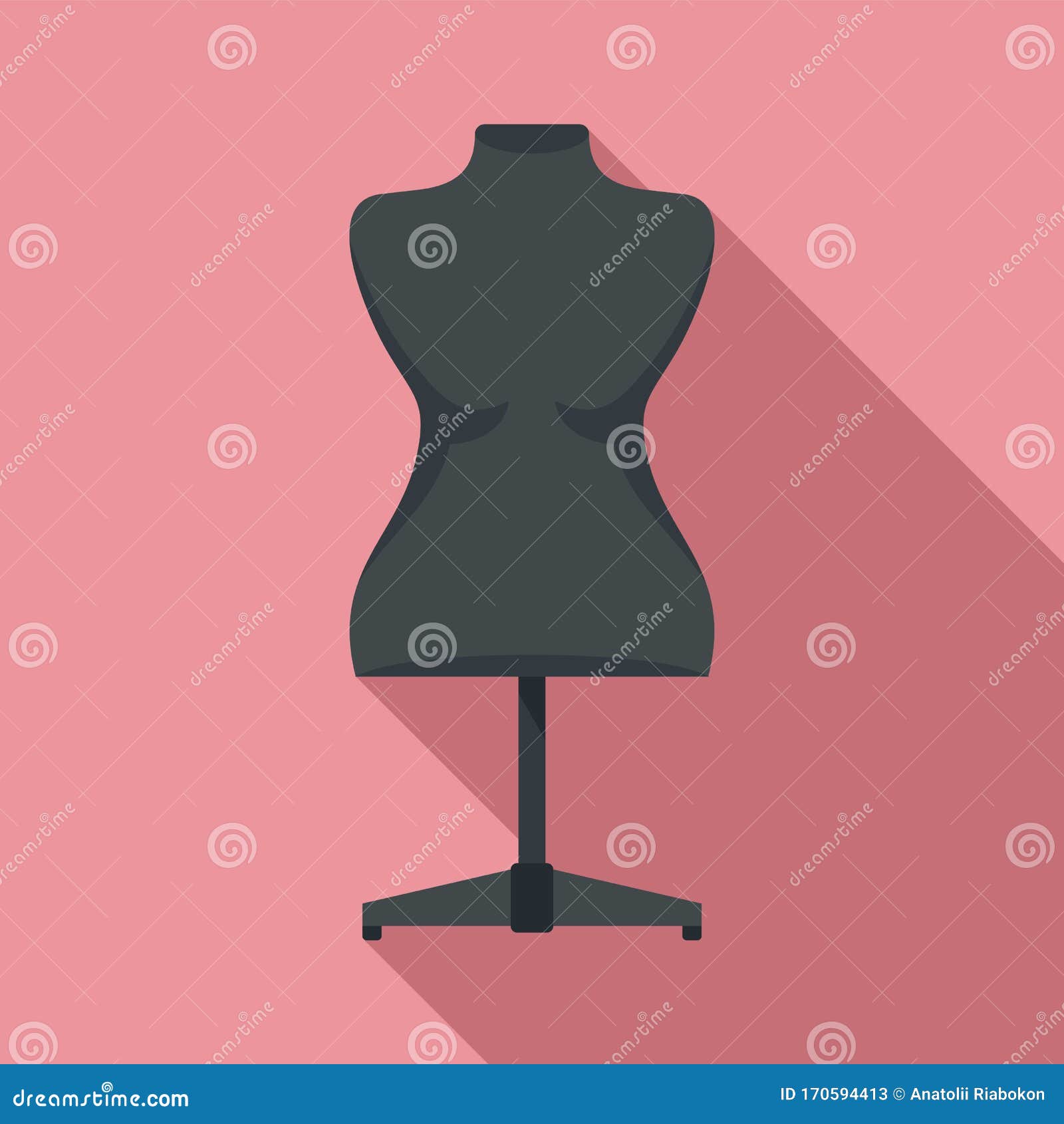 Plastic Mannequin Icon, Flat Style Stock Vector - Illustration of ...
