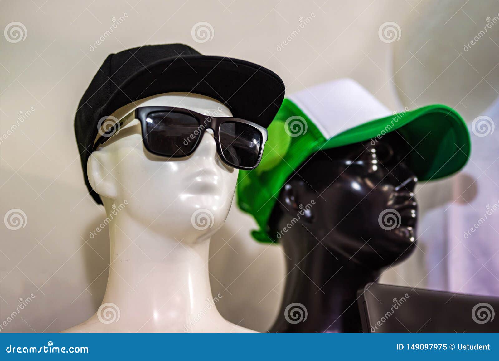 Plastic Mannequins with Cap Stock Image - Image of beauty, model: 149097975